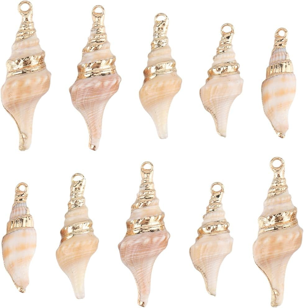 1 Box 30Pcs Natural Shell Charms Shell Charm Bulk Summer Beach Ocean ...