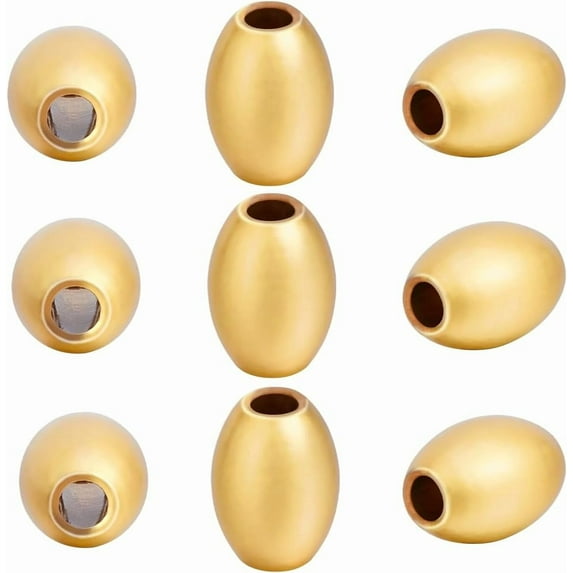 1 Box 30Pcs Oat Rice Beads 2mm 18K Gold Plated Smooth Oval Ball Rice ...