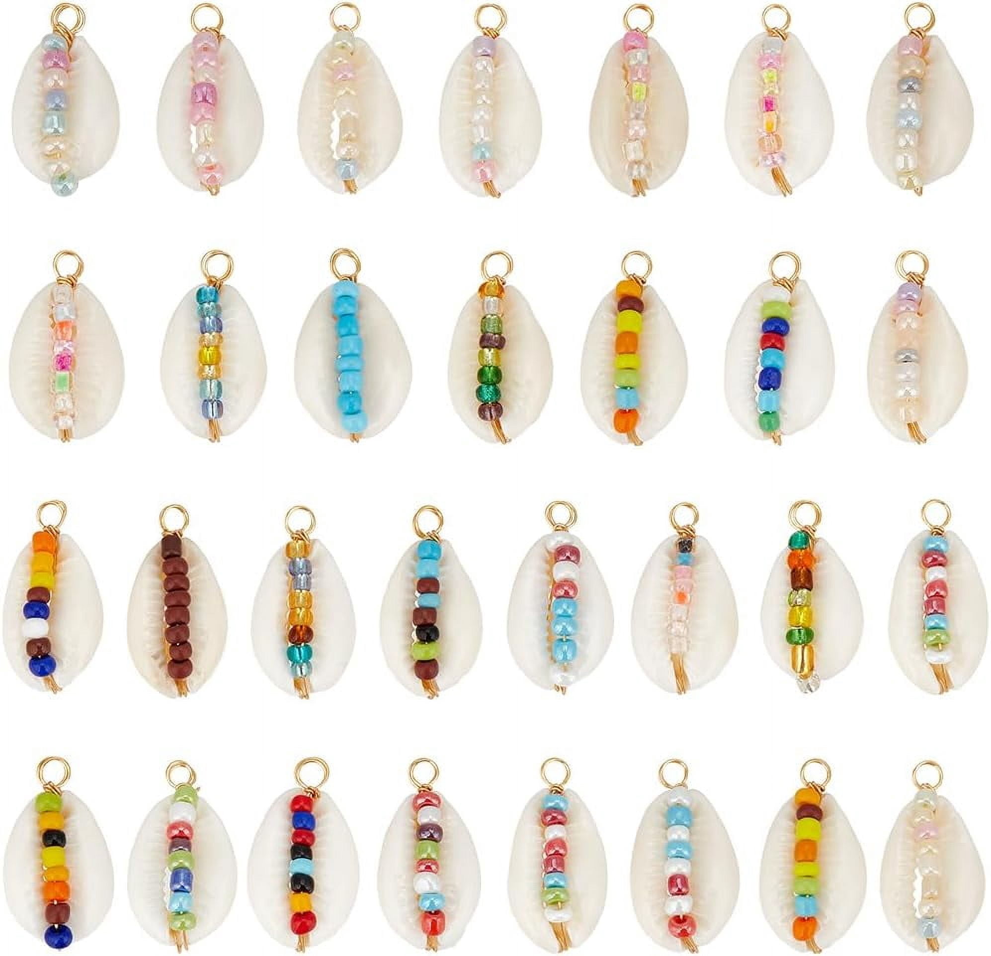 1 Box 30Pcs Sea Shell Charms Summer Jewelry Charms Natural Seashell ...