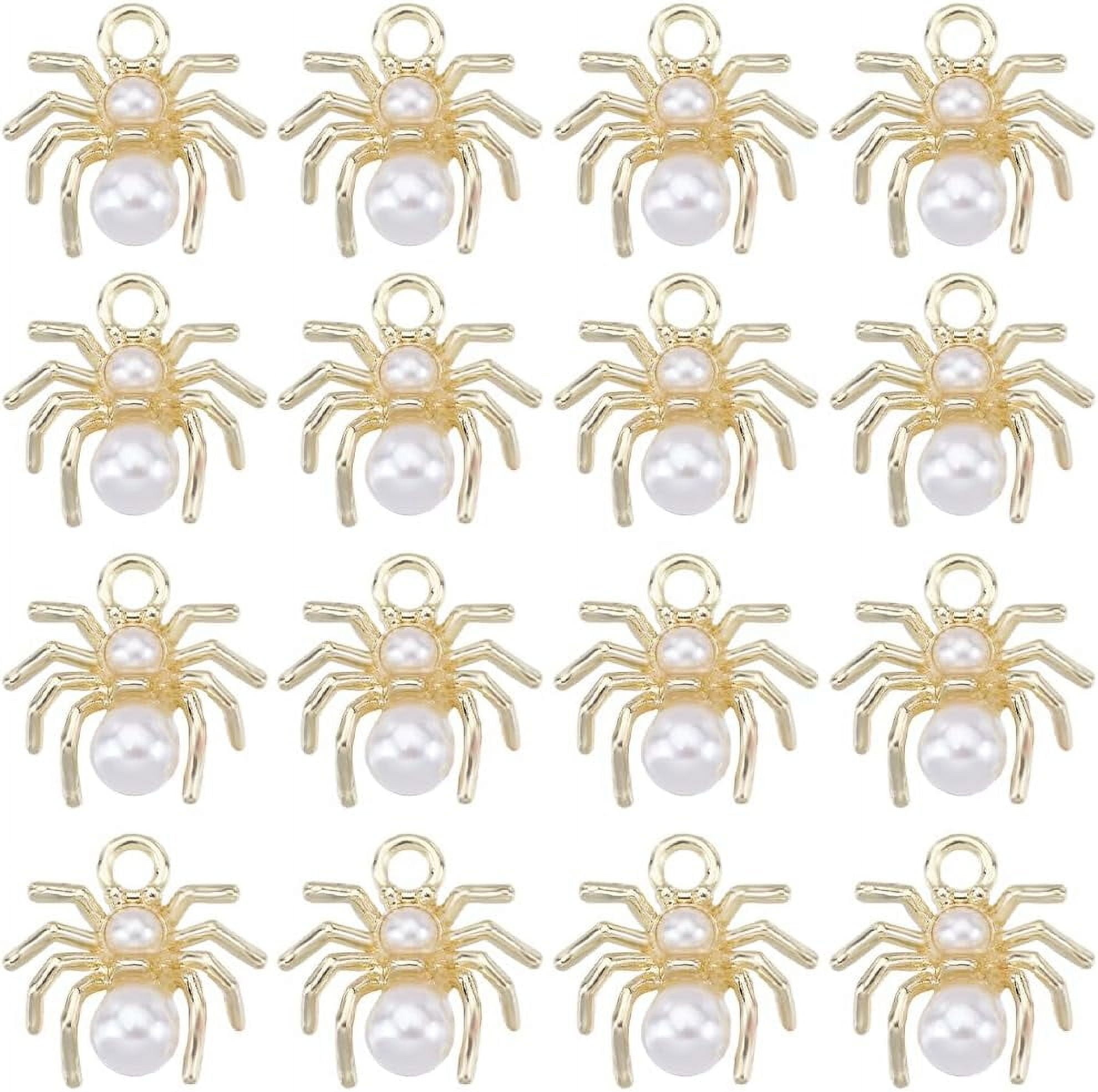 1 Box 30Pcs Spider Charms Holloween Spider Charm Bulk Mini Small ...