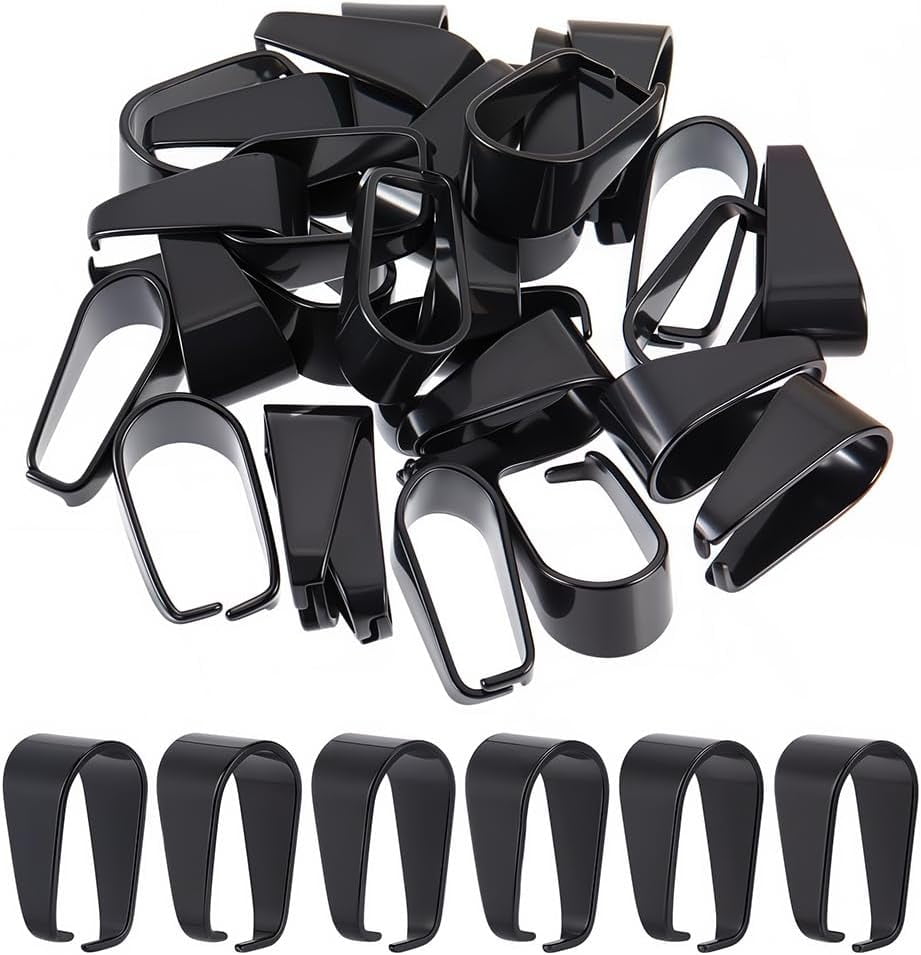 1 Box 30Pcs Stainless Steel Pendant Bail Black Snap on Bails Silder ...