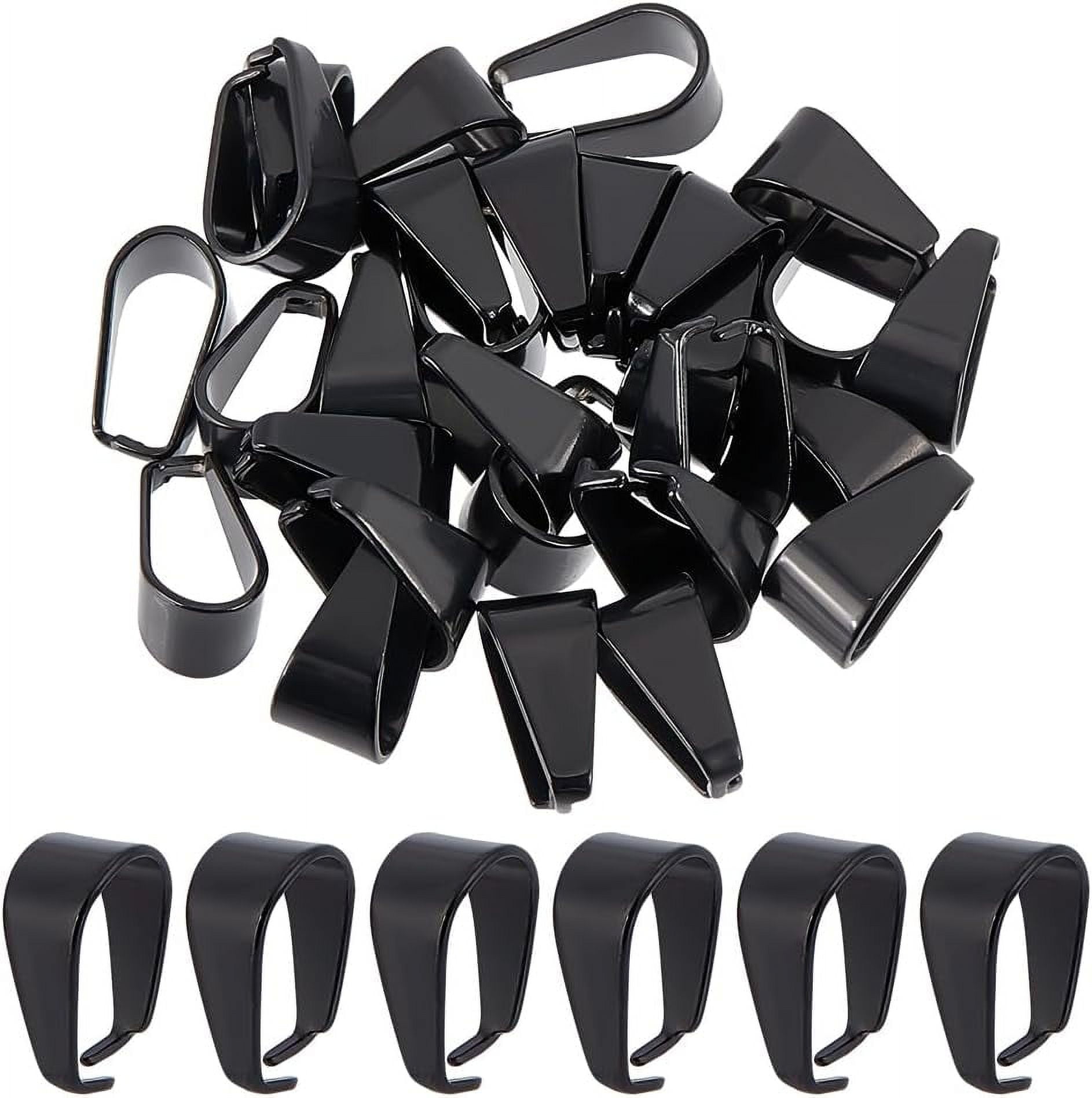 1 Box 30Pcs Stainless Steel Pinch Bails Pendant Bail Connector Black ...