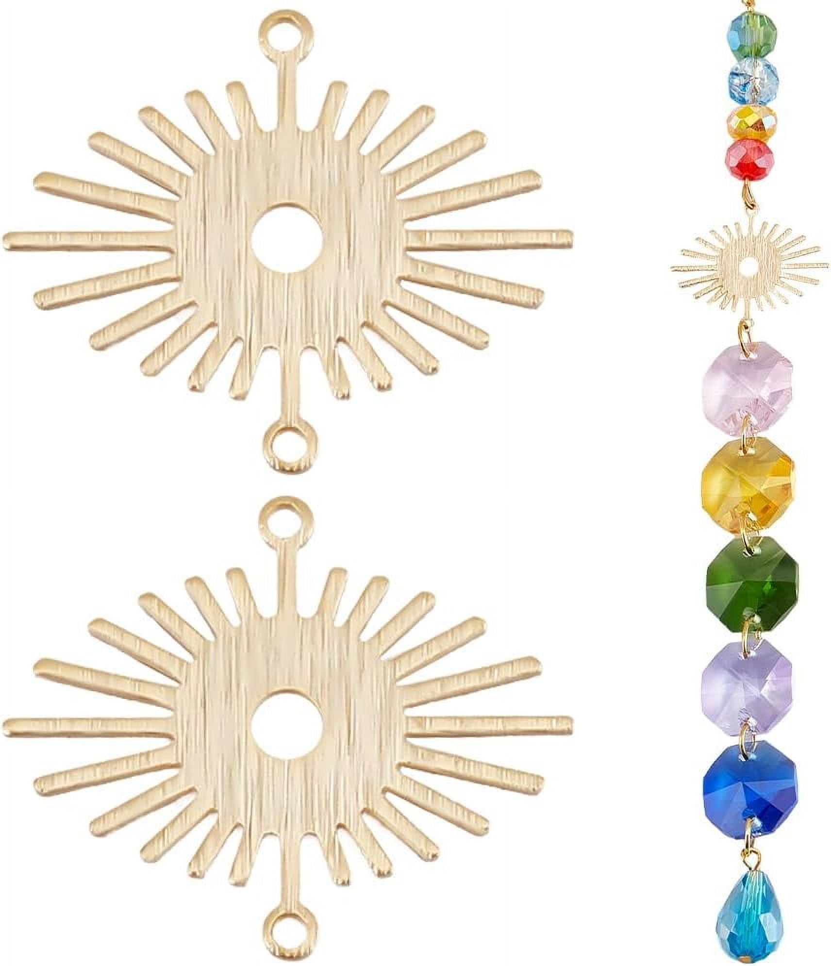 1 Box 30Pcs Sun Connector Charms Real 24K Gold Plated Sun Shaped Charm ...