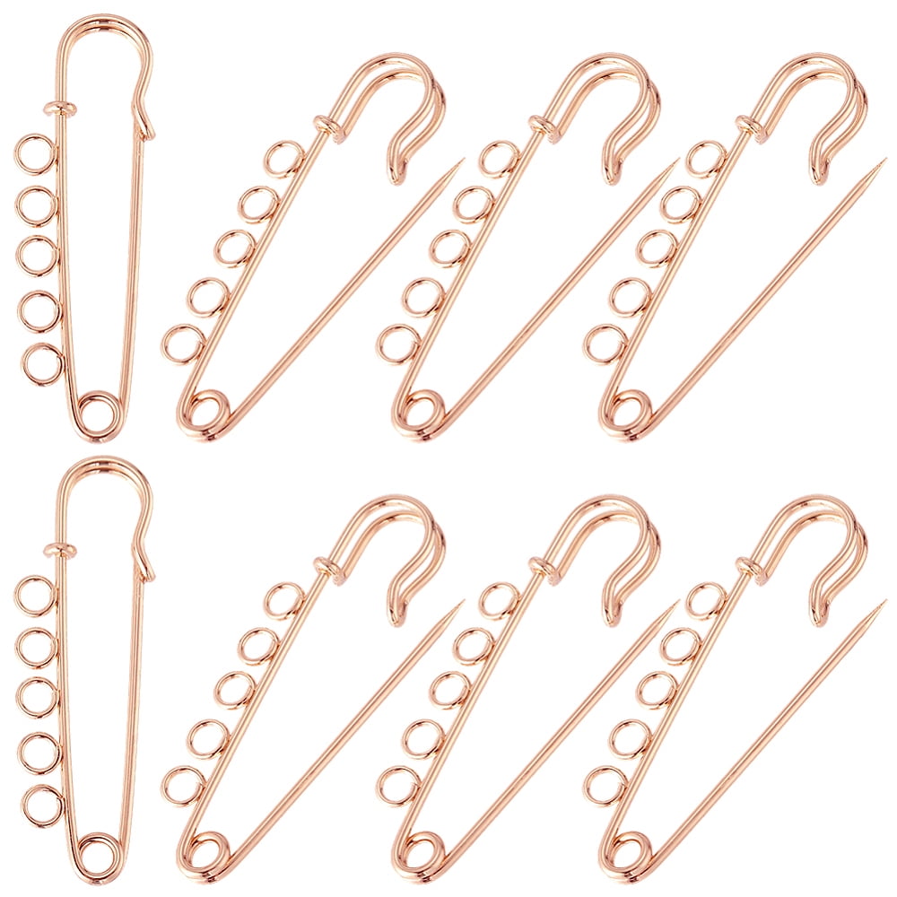1 Box 30pcs 50mm Rose Gold Safety Pin Kilt Pins Bulk Alloy Iron Heavy ...