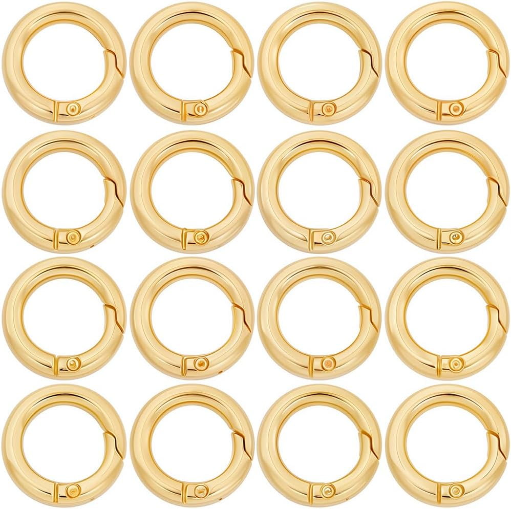 1 Box 32pcs o Ring Spring Clasp Gold Metal Spring o Ring 20mm Rack ...