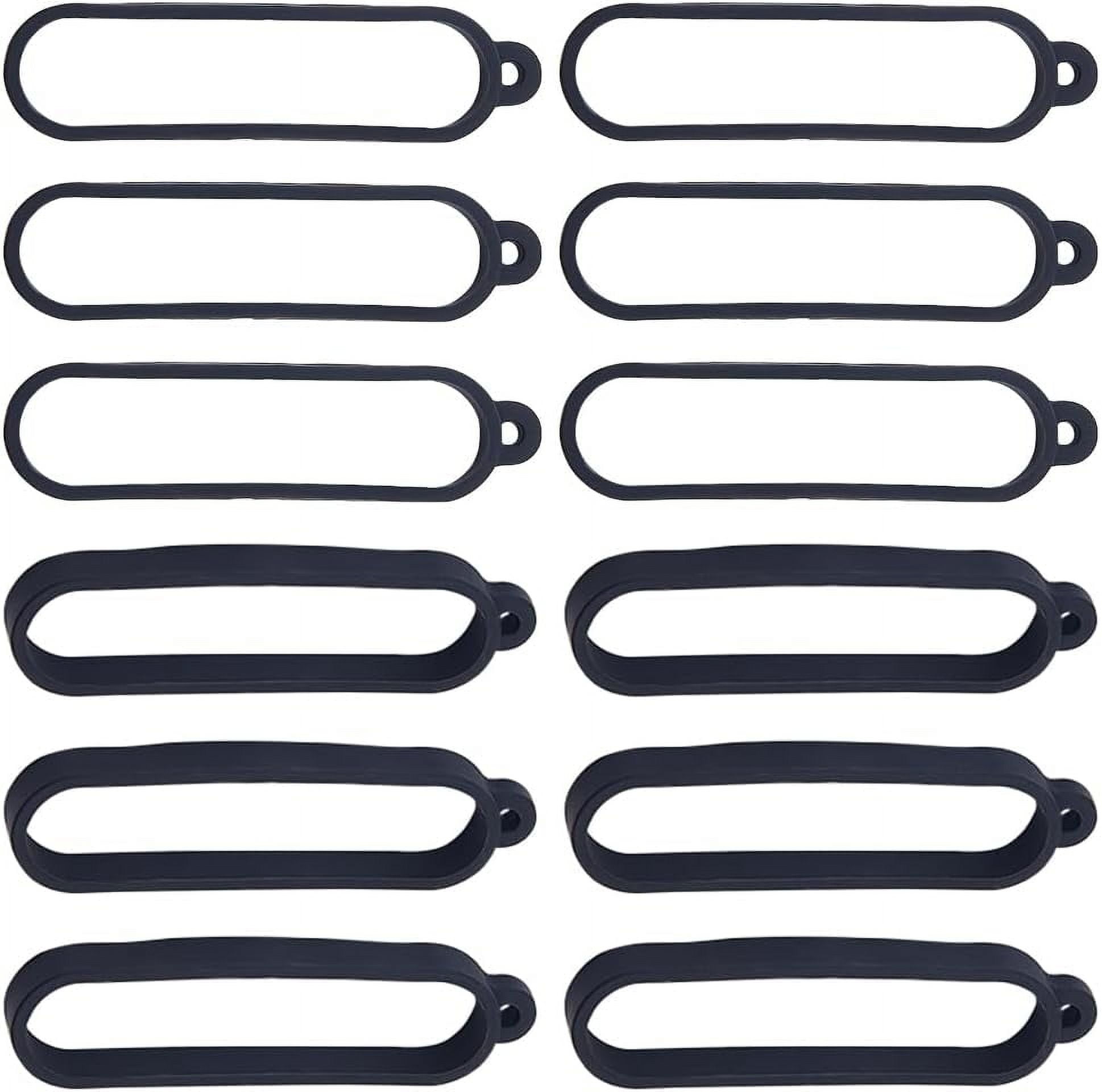1 Box 38PCS Black Anti-Lost Silicone Rubber Rings Holder 55mm Silicone ...