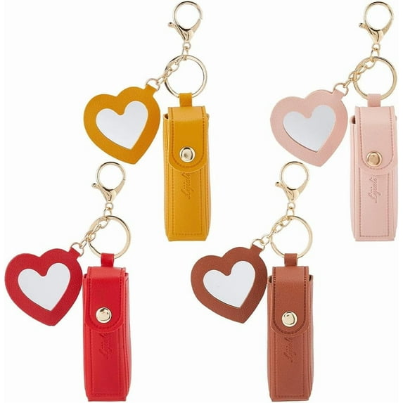 1 Box 4 Colors Lipstick Holder Keychain Cosmetic Bag Key Chain Bulk ...