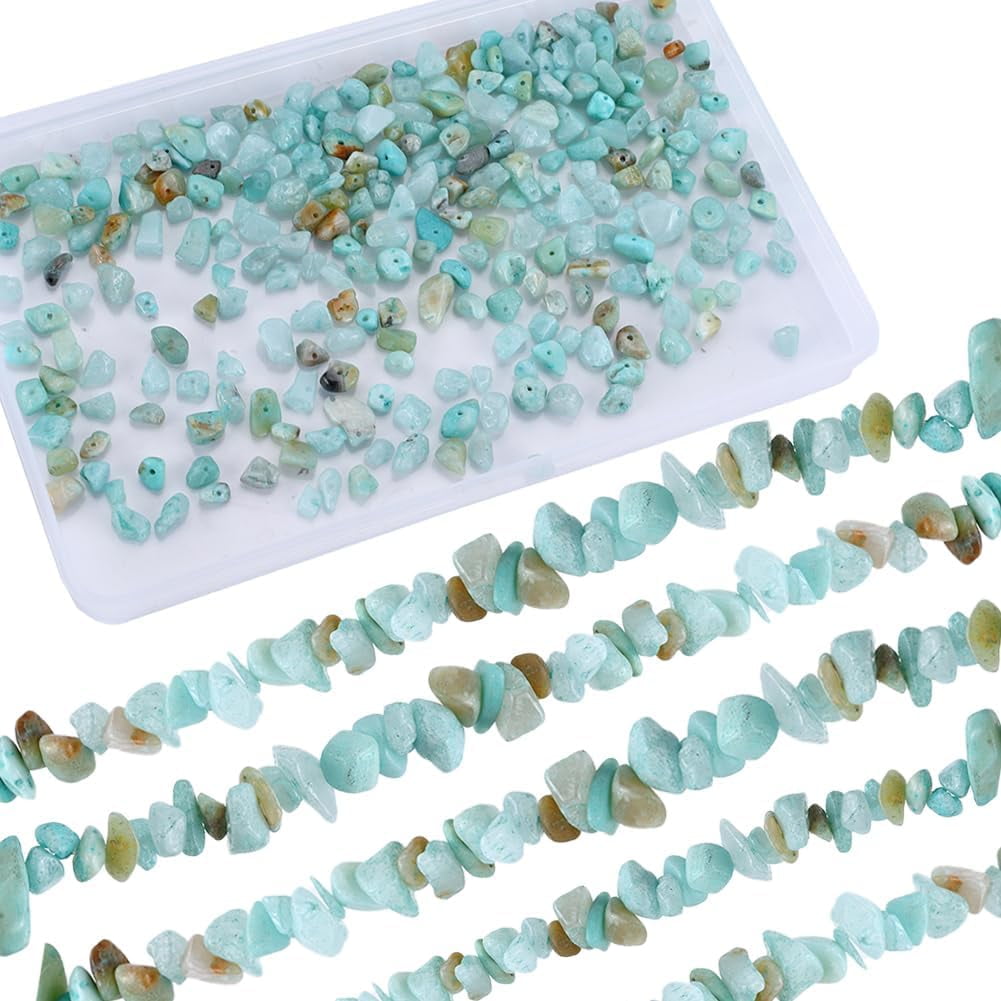 1 Box 4 Strands Chip Stone Bead Natural Chip Stones Crushed Natural ...
