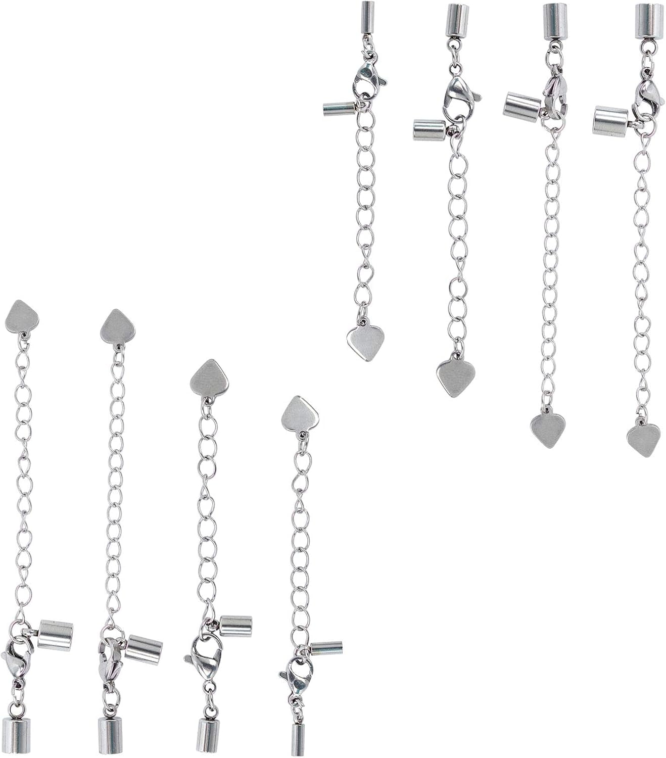 1 Box 4 Styles 8 Sets About 28-38mm Hypoallergenic Extender Chain with ...