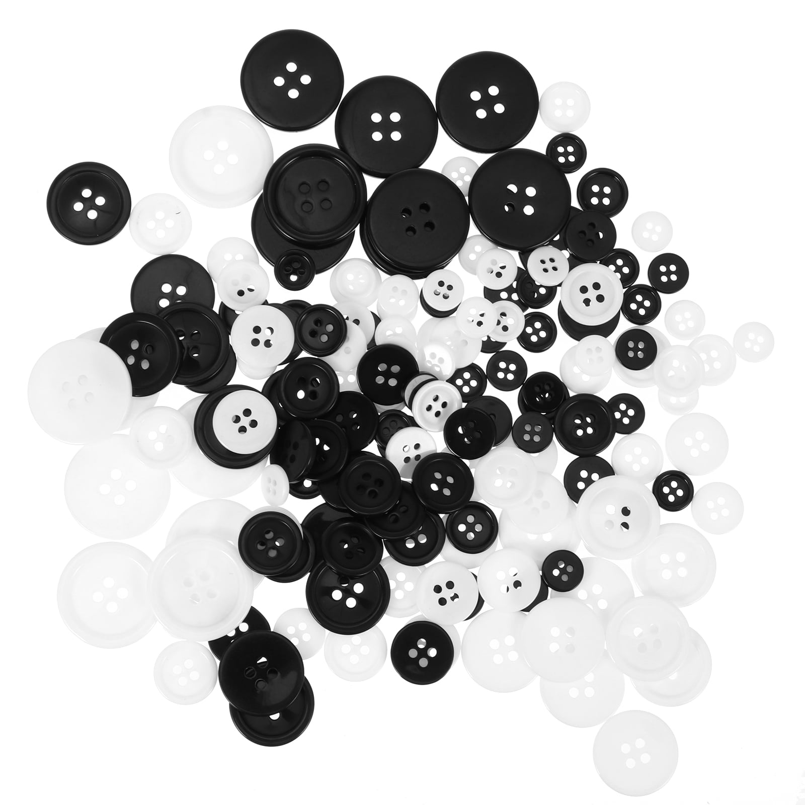 1 Box 4-hole Buttons Round Rim Sewing Buttons Western Suit DIY Buttons ...