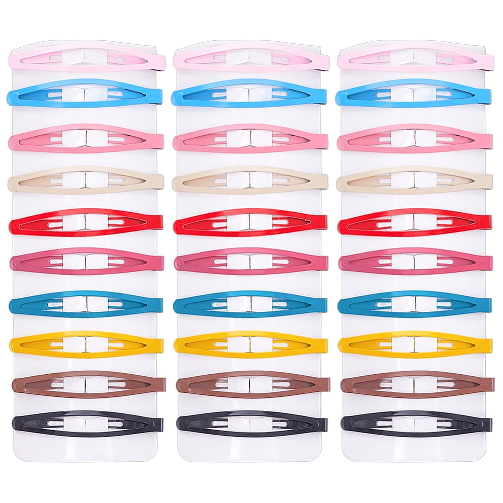 1 Box 40 Pcs 10 Colors Oval Hair Clips Colorful Hair Clip Bulk Large ...