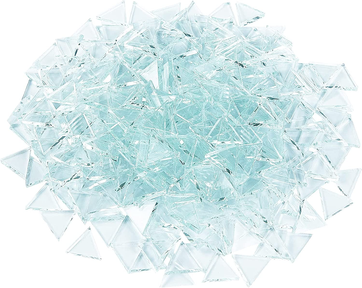 1 Box 400 PCS (280g) Transparent Bulk Mosaic Tiles Triangle Shape Glass ...