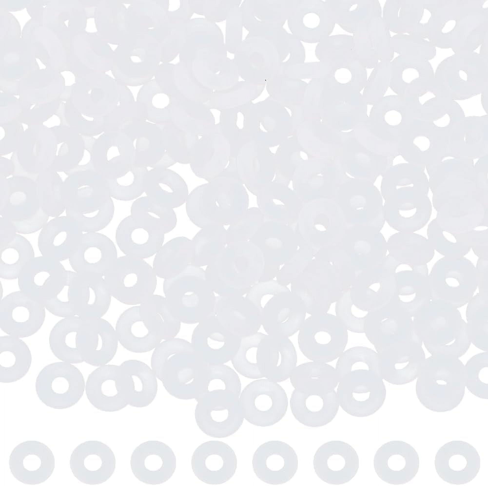 1 Box 400Pcs Silicone Stopper Beads Clear Rubber Stopper Rings Reusable ...