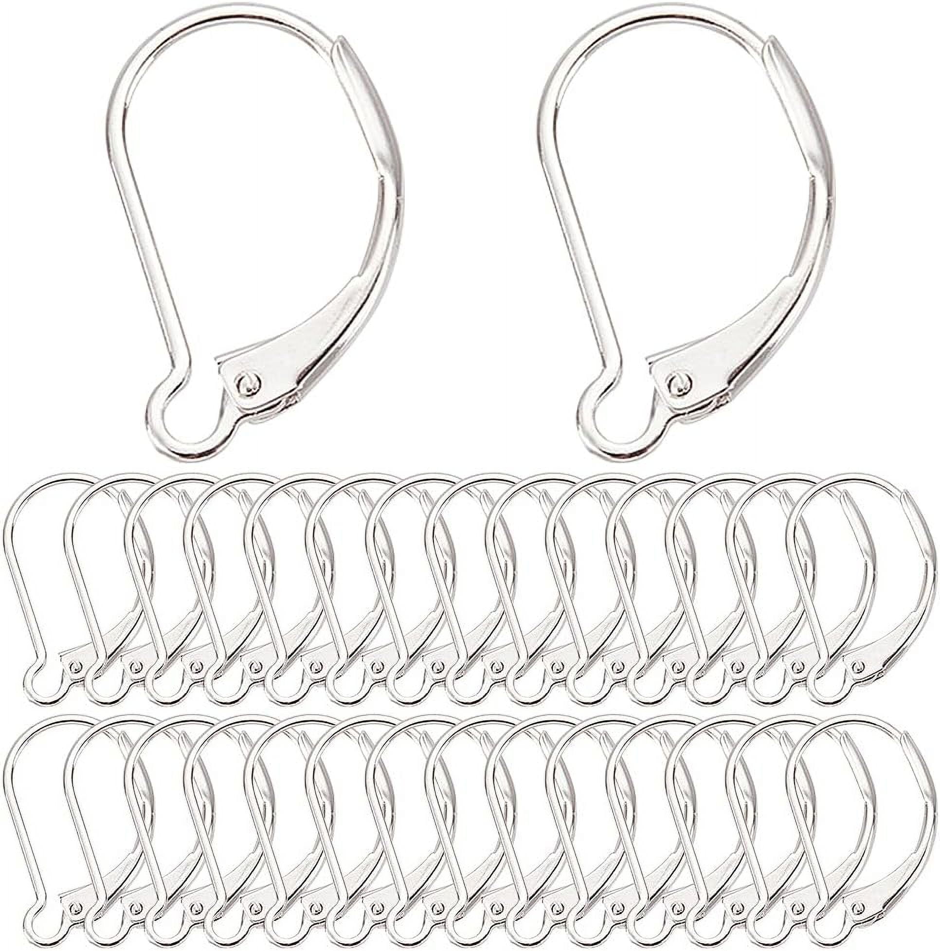 1 Box 40Pcs 925 Sterling Silver Plated Leverback Earring Findings ...