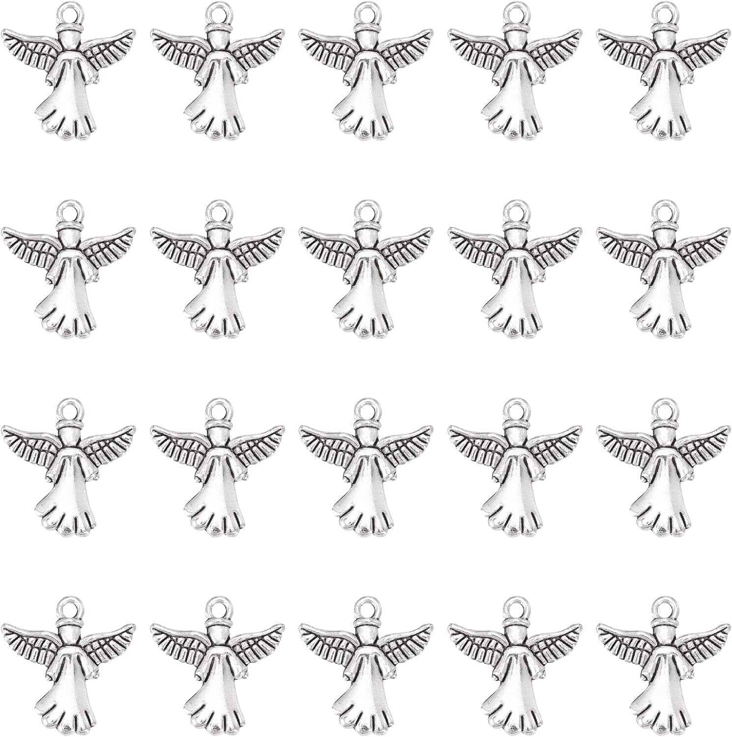 1 Box 40Pcs Angel Charms Guardian Angel Charm Bulk Tibetan Style Alloy ...