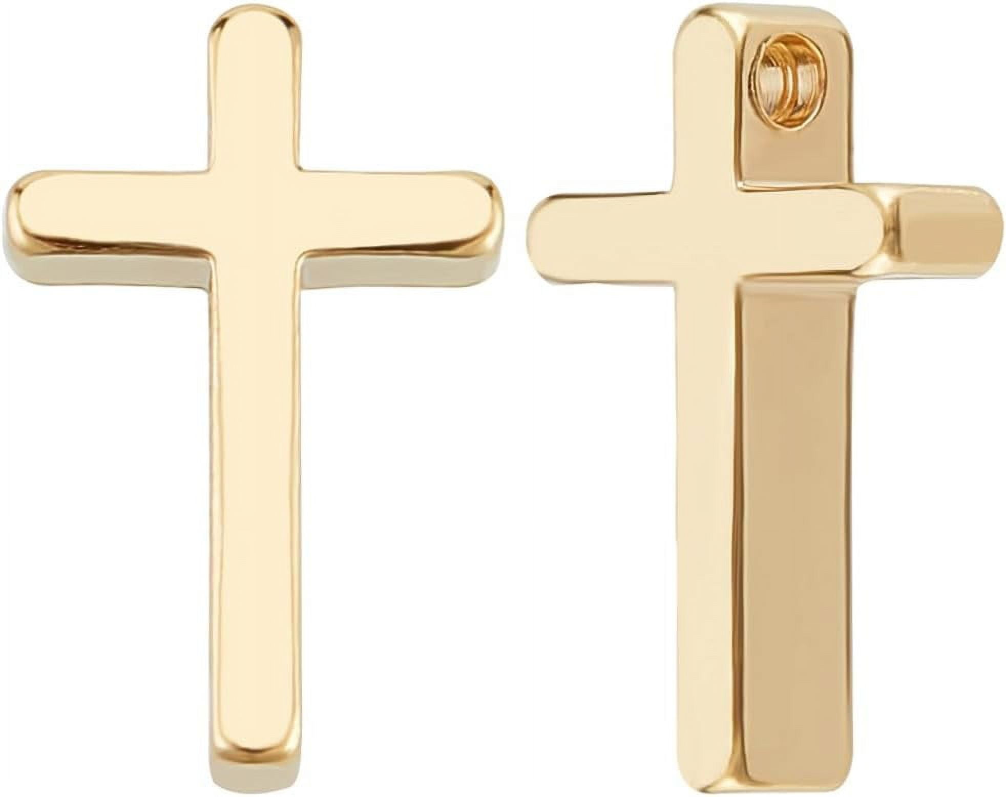 1 Box 40Pcs Beads 24K Gold Plated Brass Blessing Crucifix Spacer Beads ...