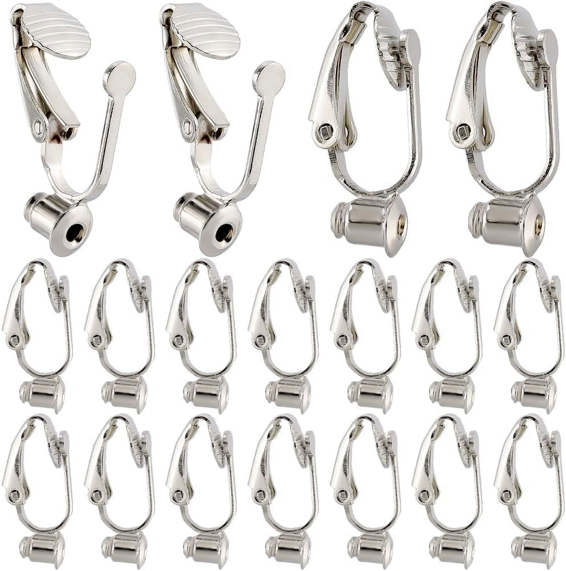 1 Box 40Pcs Clip on Earring Converter Earring Post Clips Non Pierced ...