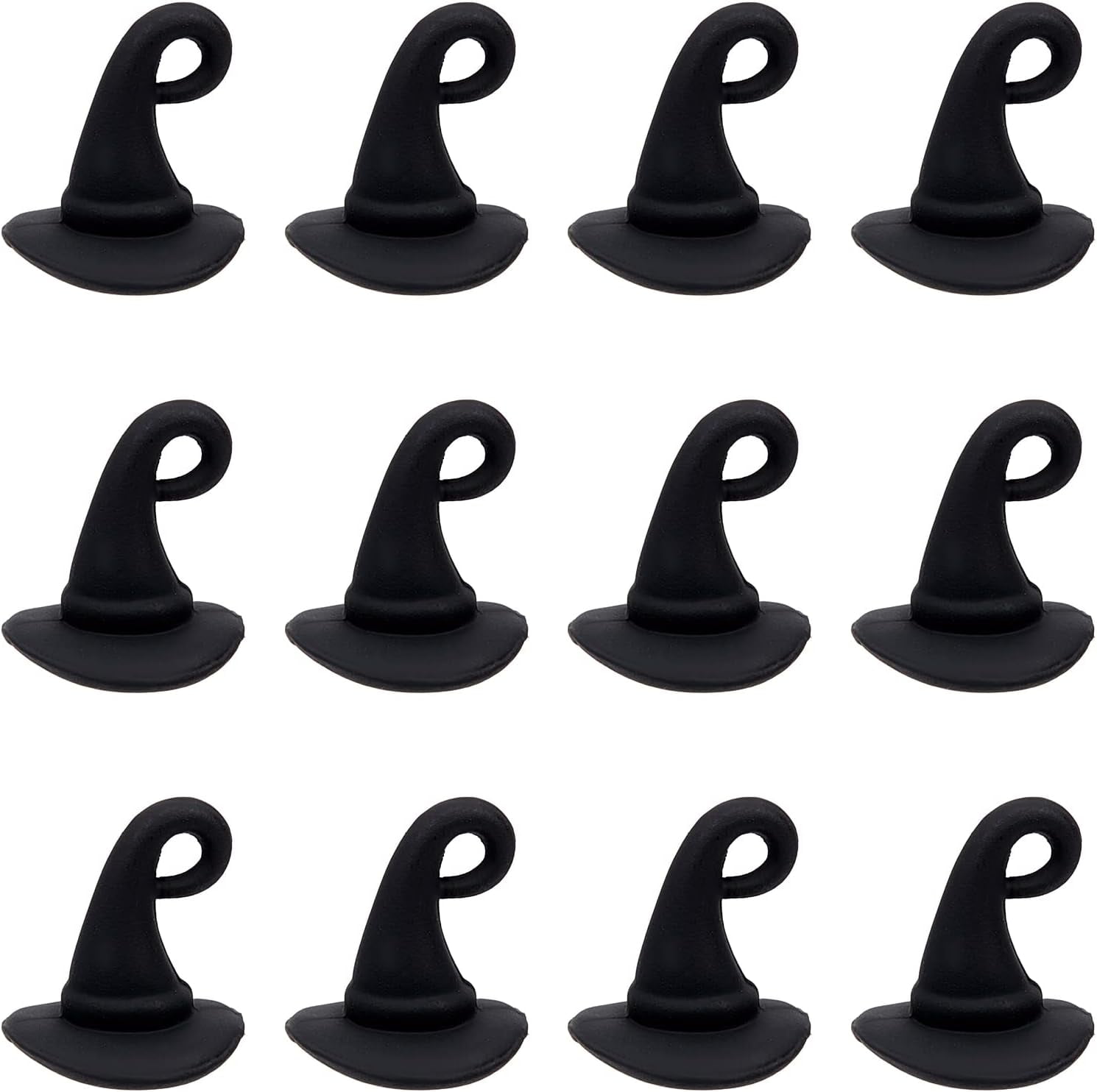 1 Box 40Pcs Halloween Wizard Hat Charms Gothic Style Witch Hat Charm 3D Miniature Fairy Magic ...