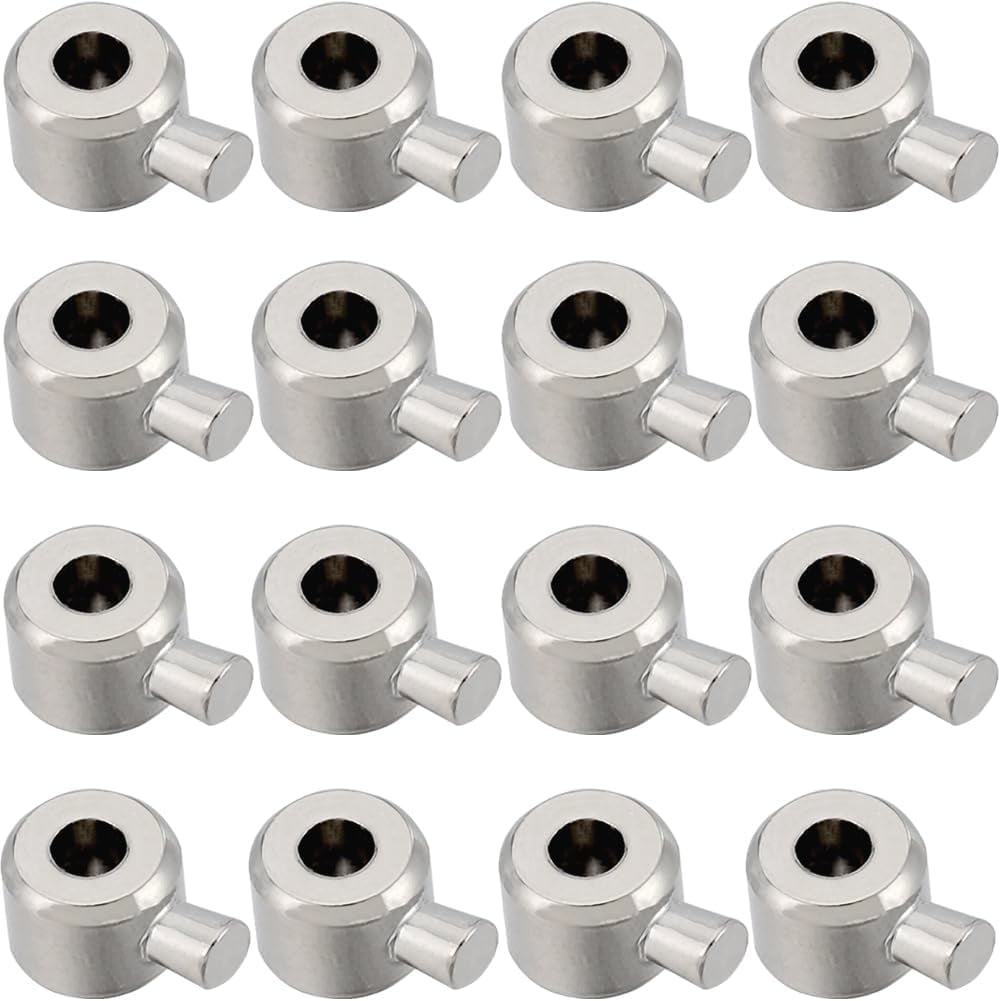 1 Box 40Pcs Silver Crimp Bead Round Spacer Beads Brass Rondelle Crimper ...