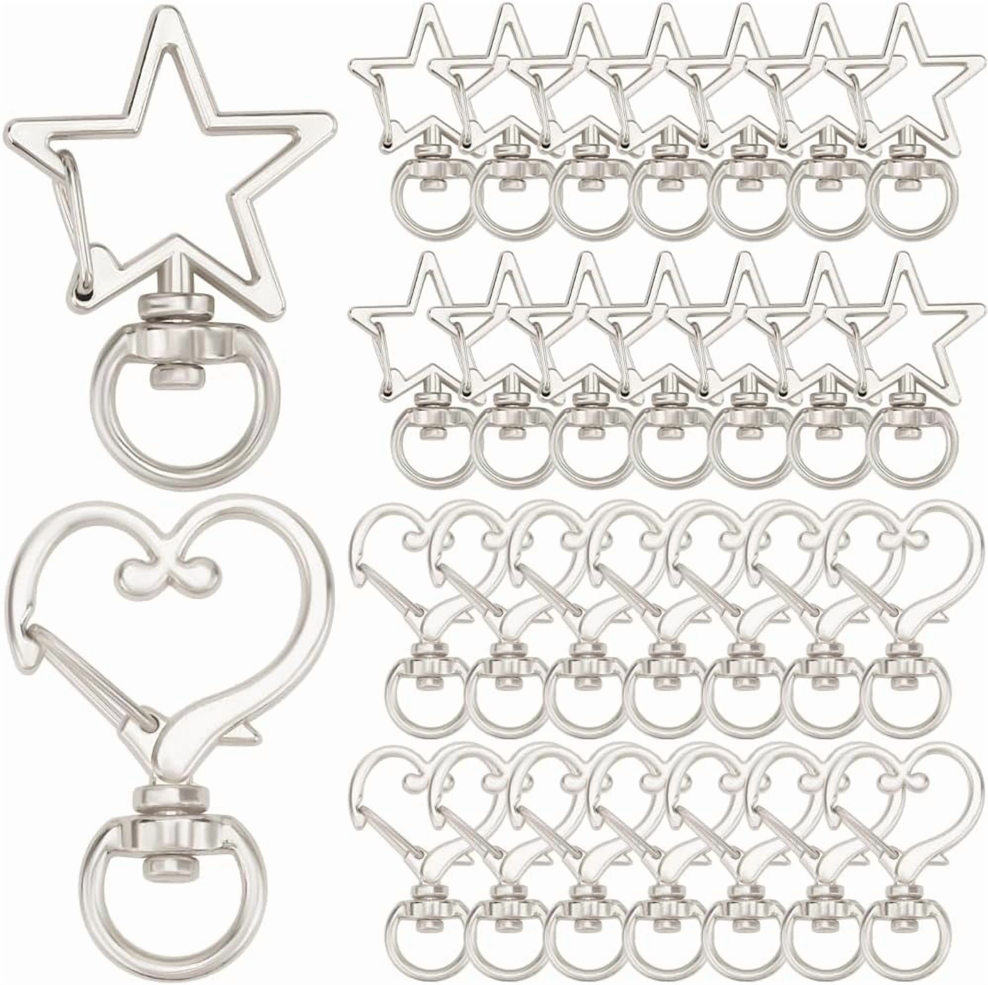 1 Box 40Pcs Swivel Lobster Clasp Silver Keychain Trigger Clasp Bulk ...