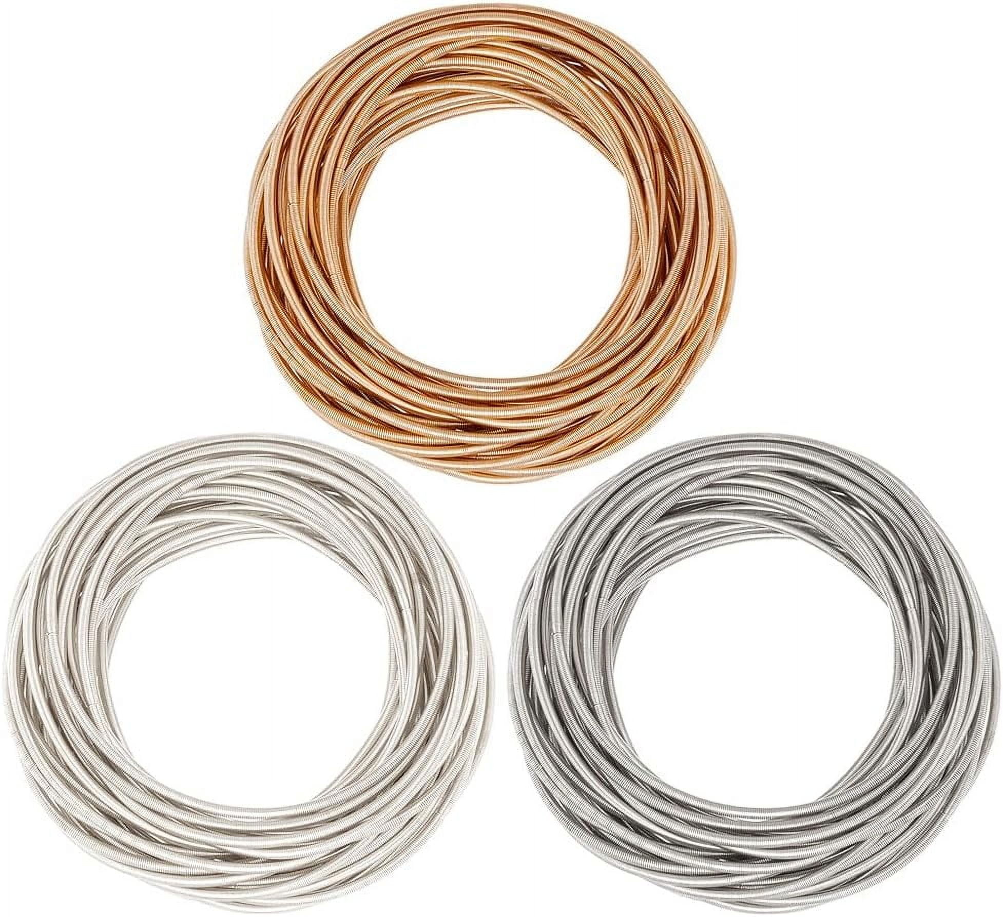 1 Box 45Pcs Steel French Gimp Wire 12 Gauge Gold Silver Platinum ...
