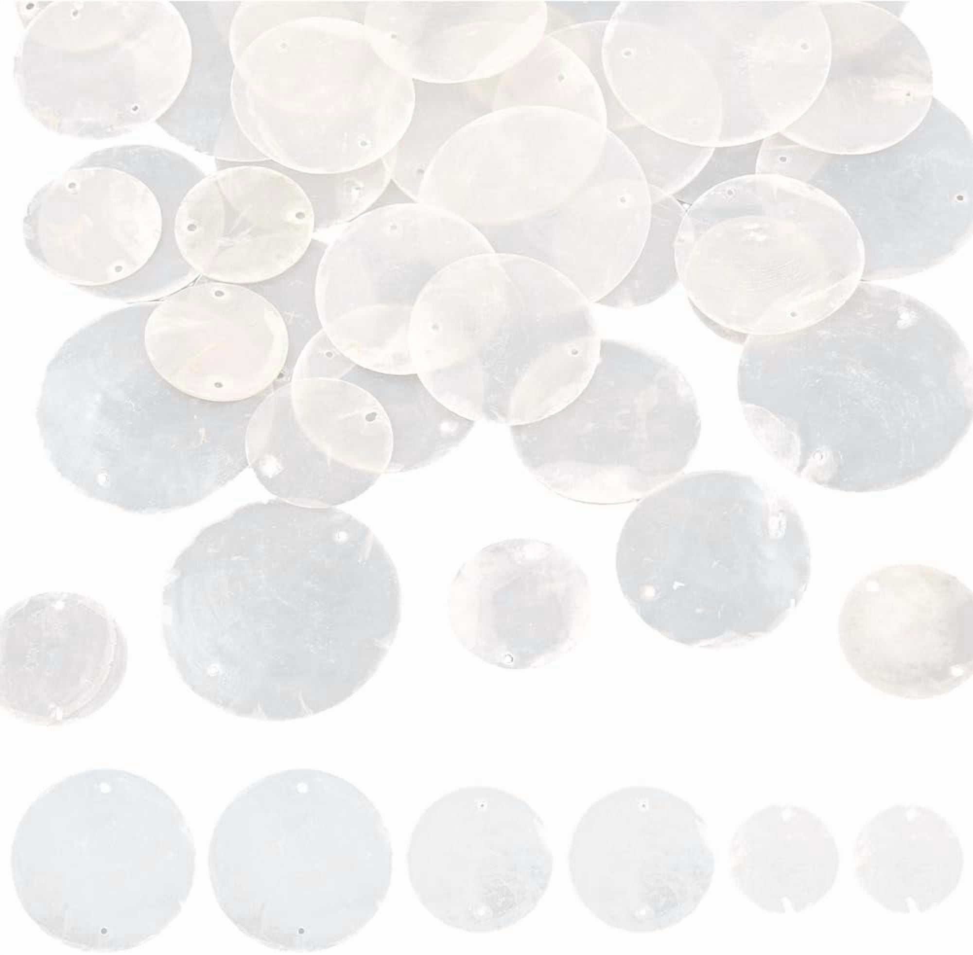 1 Box 48Pcs 3 Sizes Seashell Connector Charms Capiz Shell Charm Bulk ...