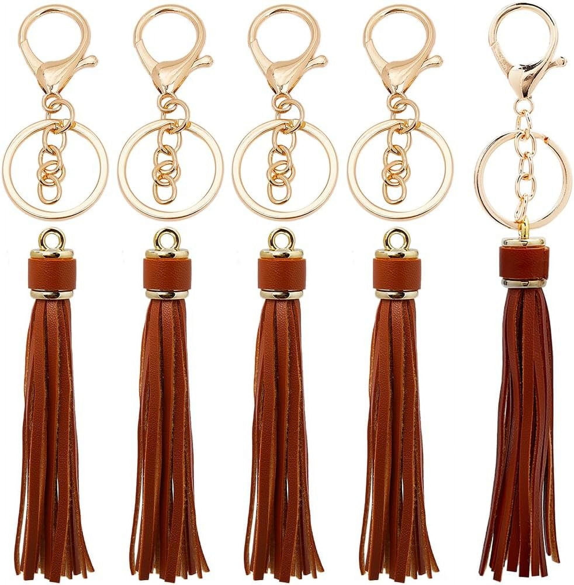 1 Box 4Pcs Tassel Key Charm Fringe Keychain Tassels Bulk Brown ...