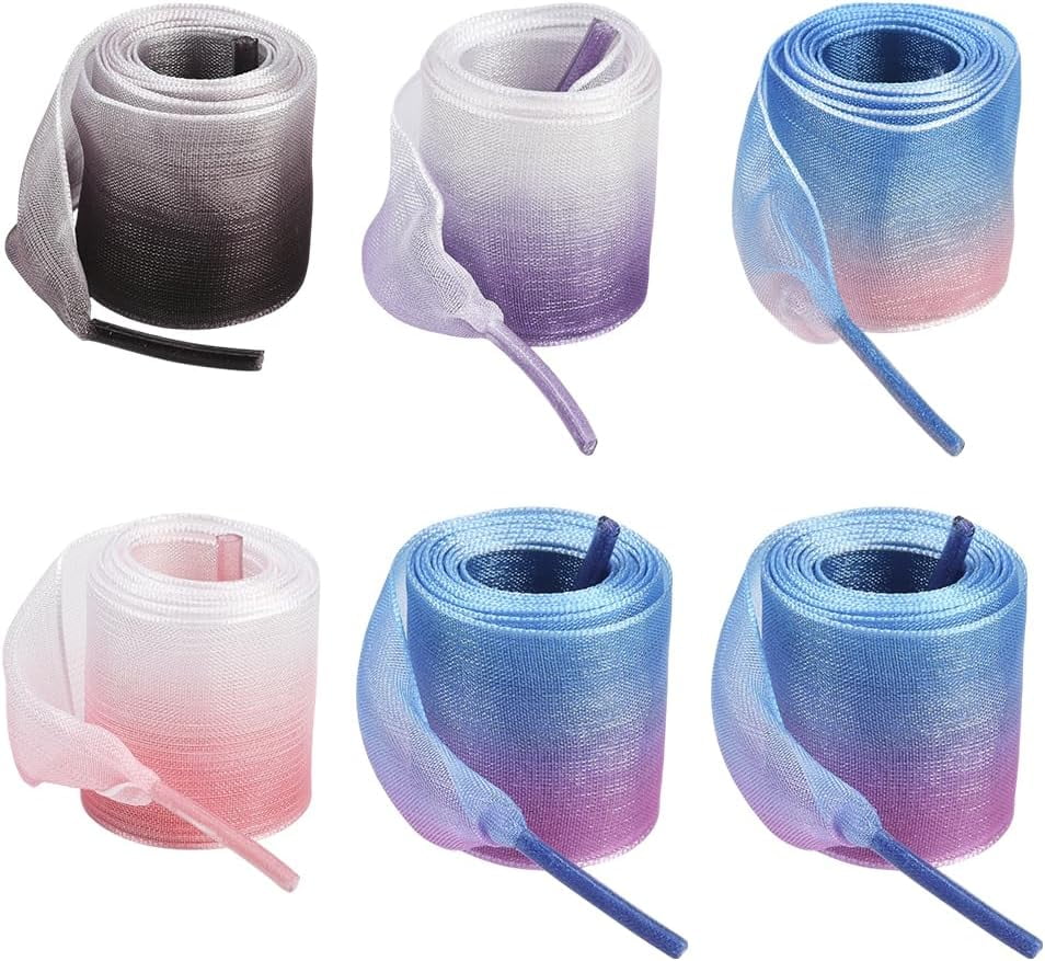 1 Box 5 Pairs 5 Colors Colorful Shoe Laces Wide Lace Shoe Strings ...