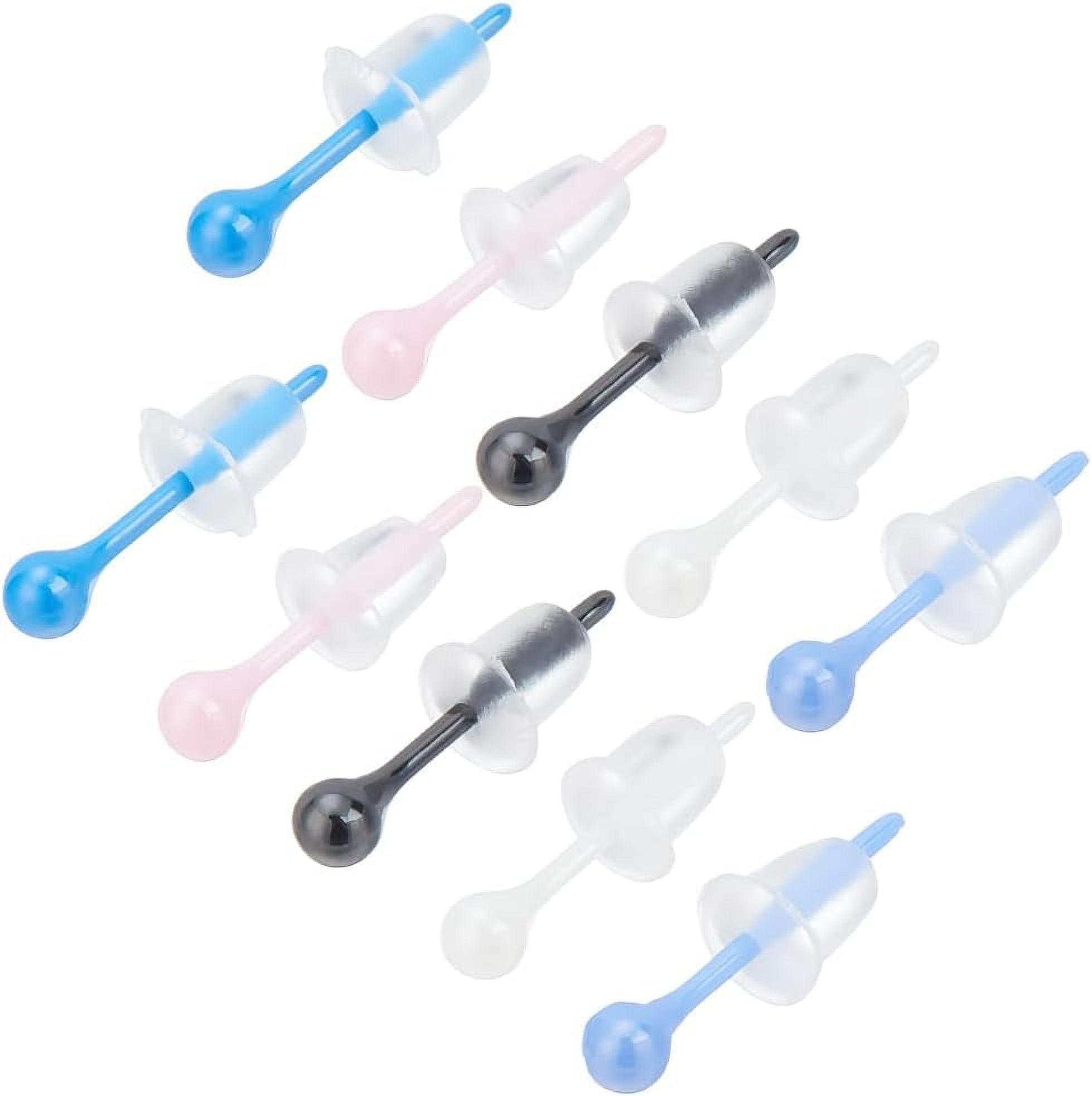 1 Box 5 Pairs BioCeramics Stud Earrings 5 Colors Half Hoop Zirconia ...
