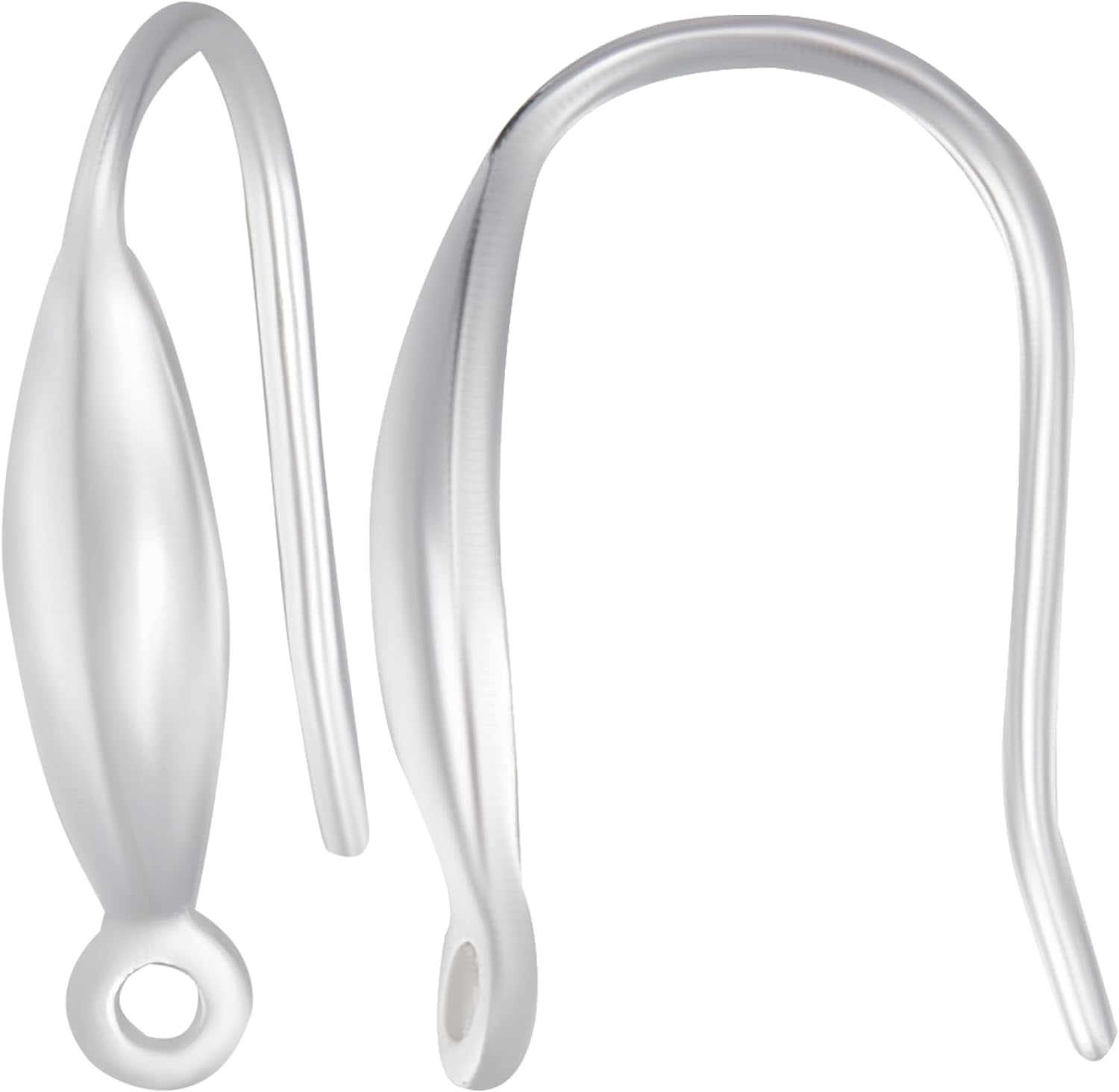 1 Box 5 Pairs French Earring Hooks 925 Sterling Silver Teardrop Fish ...