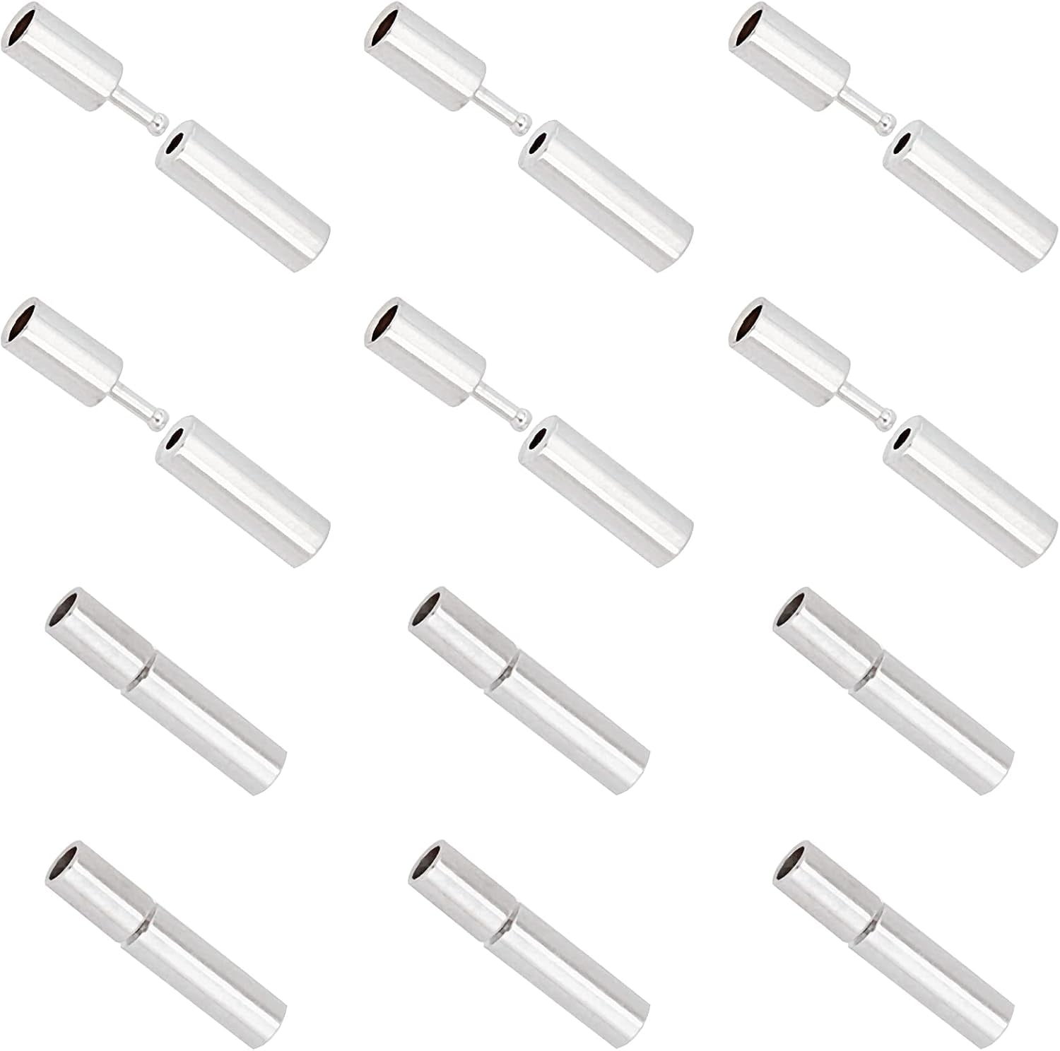 1 Box 50 Pcs Brass Bayonet Clasps Column Push Clasps Buckle Mating ...
