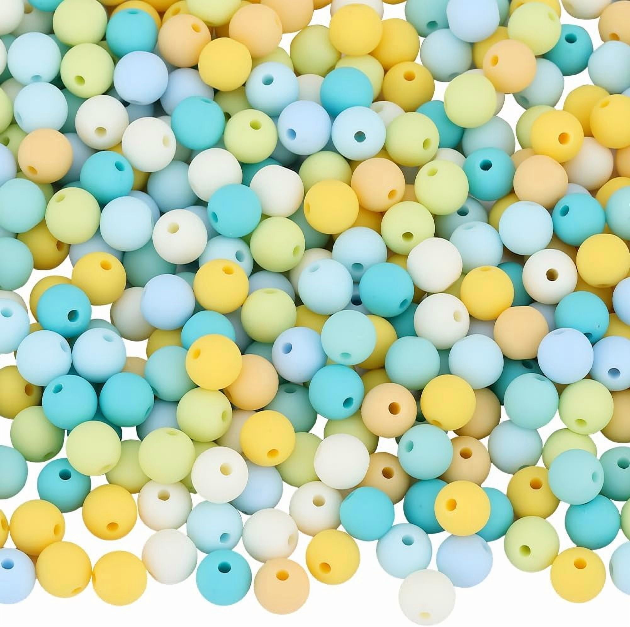 1 Box 500Pcs Acrylic Round Beads Frosted Bead Bulk 8mm Candy Color ...