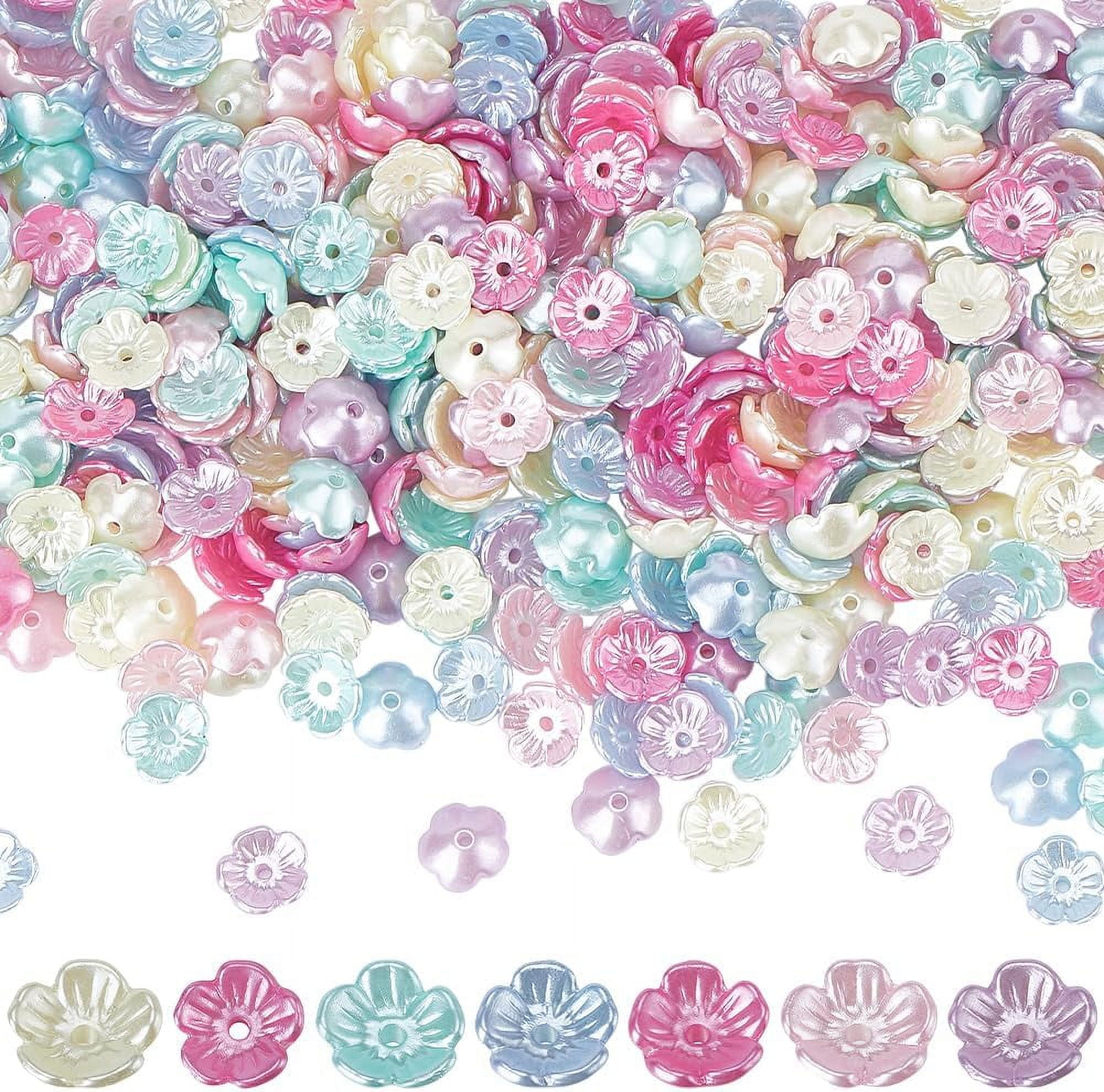 1 Box 500Pcs Flower Bead capss Small Flower capss Beads Bulk 5 Petal ...