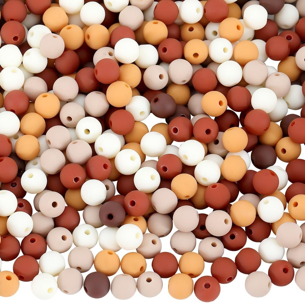 1 Box 500Pcs Frosted Acrylic Beads 8mm Matte Plastic Beads Bulk Mix ...
