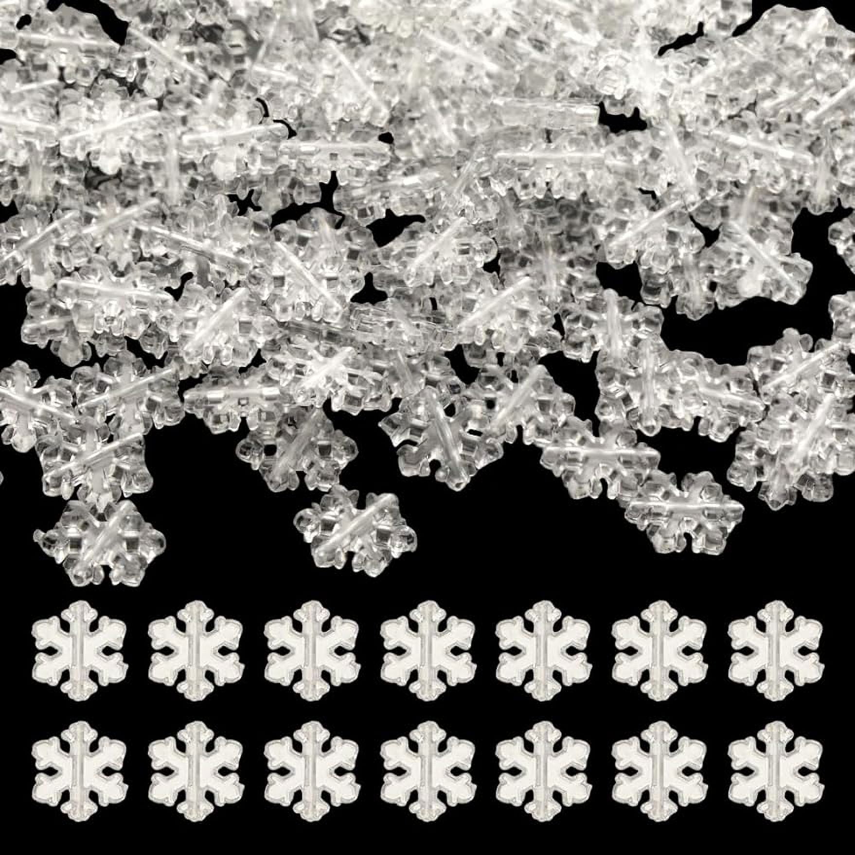 1 Box 500Pcs Snowflake Beads Bulk Silver Snowflake Beads Christmas Xmas ...