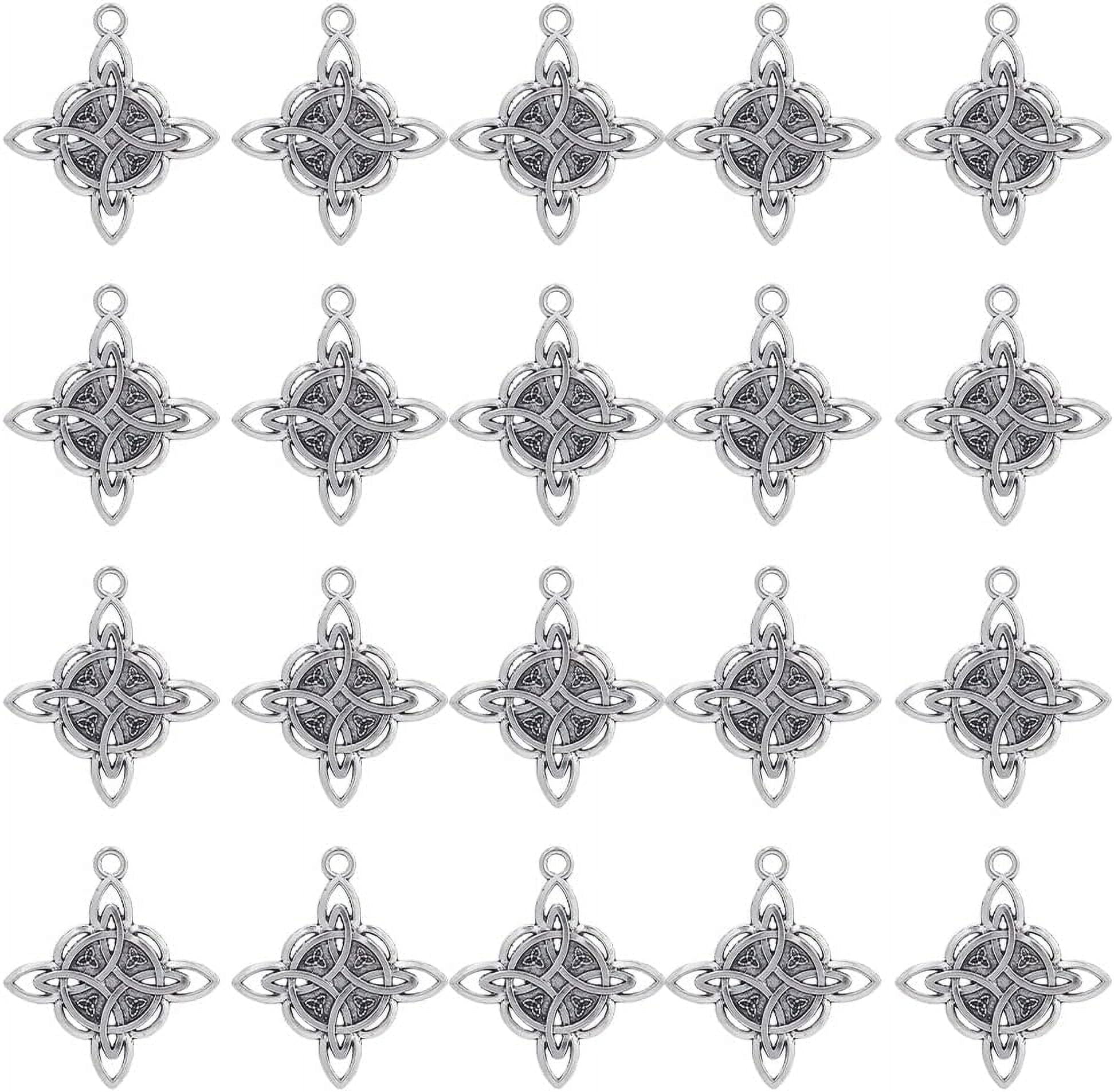 1 Box 50PCS Silver Celtic Knot Charms Trinity Knot Charms Metal Alloy ...