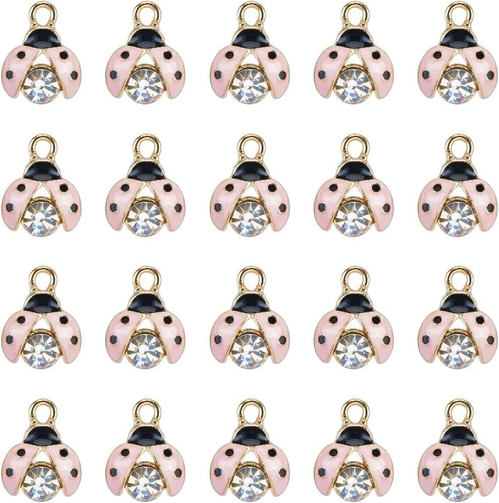 1 Box 50Pcs Ladybugs Charms Lady Bug Charm Bulk Small Insect Lucky ...