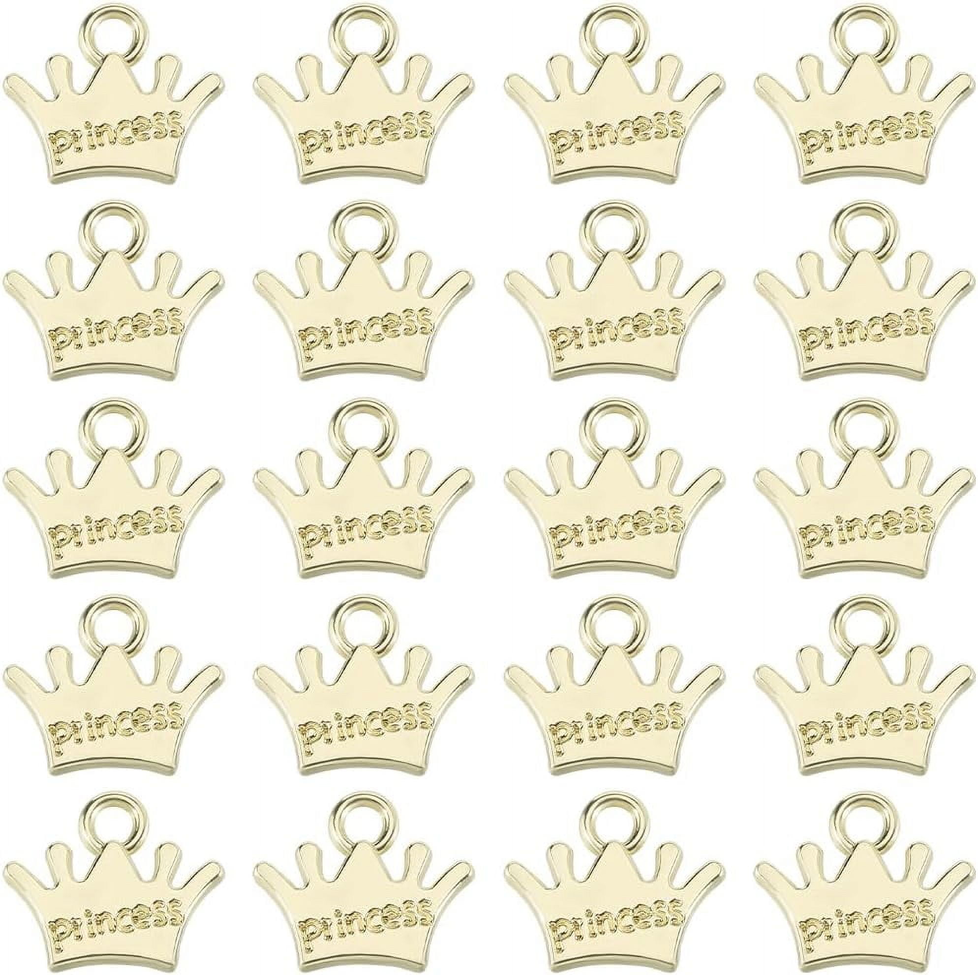 1 Box 50Pcs Princess Charms Gold Charm Bulk Alloy Metal Golden Small ...