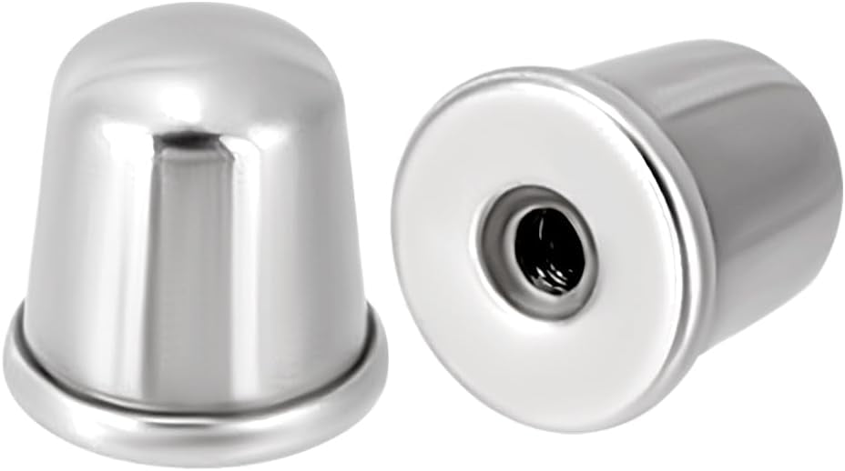 1 Box 50Pcs Screwback Earring Backs 316L Stainless Steel Metal Silver ...