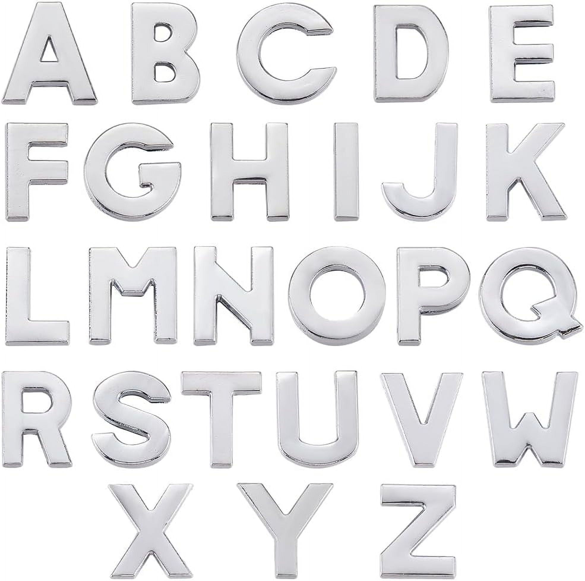 1 Box 52Pcs 26 Styles Alphabet Letters Charm Beads Alloy Slide Charms ...