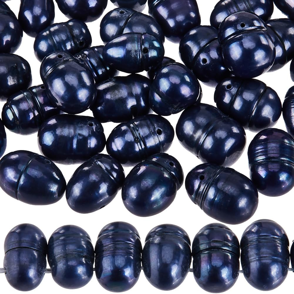 1 Box 56~58Pcs 6~8.5mm Freshwater Cultured Pearls Natural Pearl Beads ...