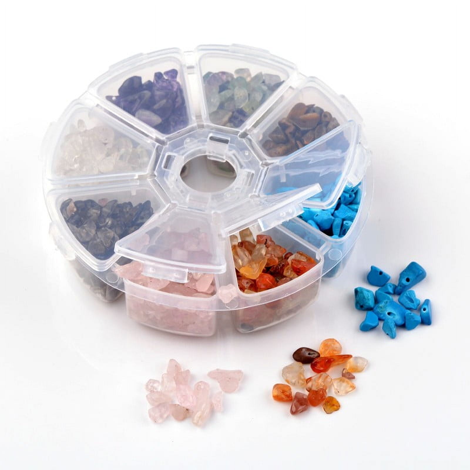 1 Box (560pcs) 8 Assorted Chip Gemstone Crushed Chunked Pieces ...
