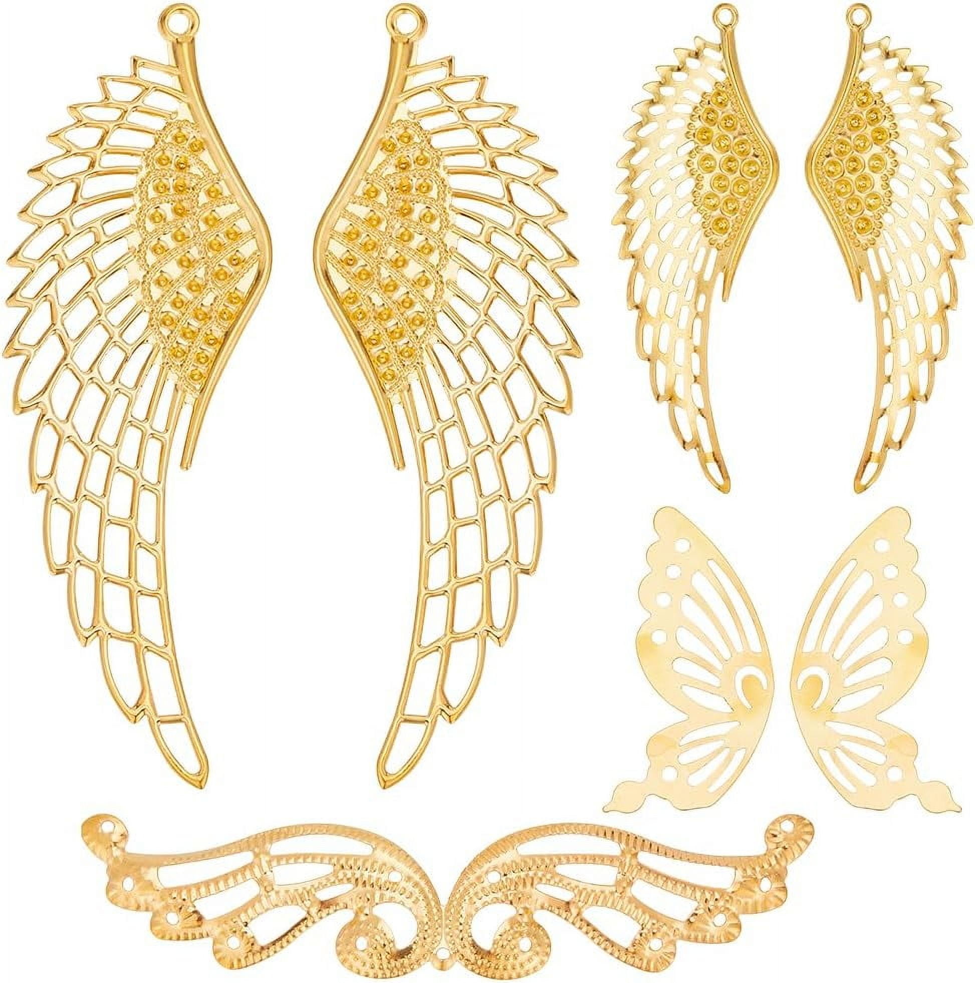 1 Box 58Pcs Gold Filigree Connectors Filigree Charm Pack Embellishments ...