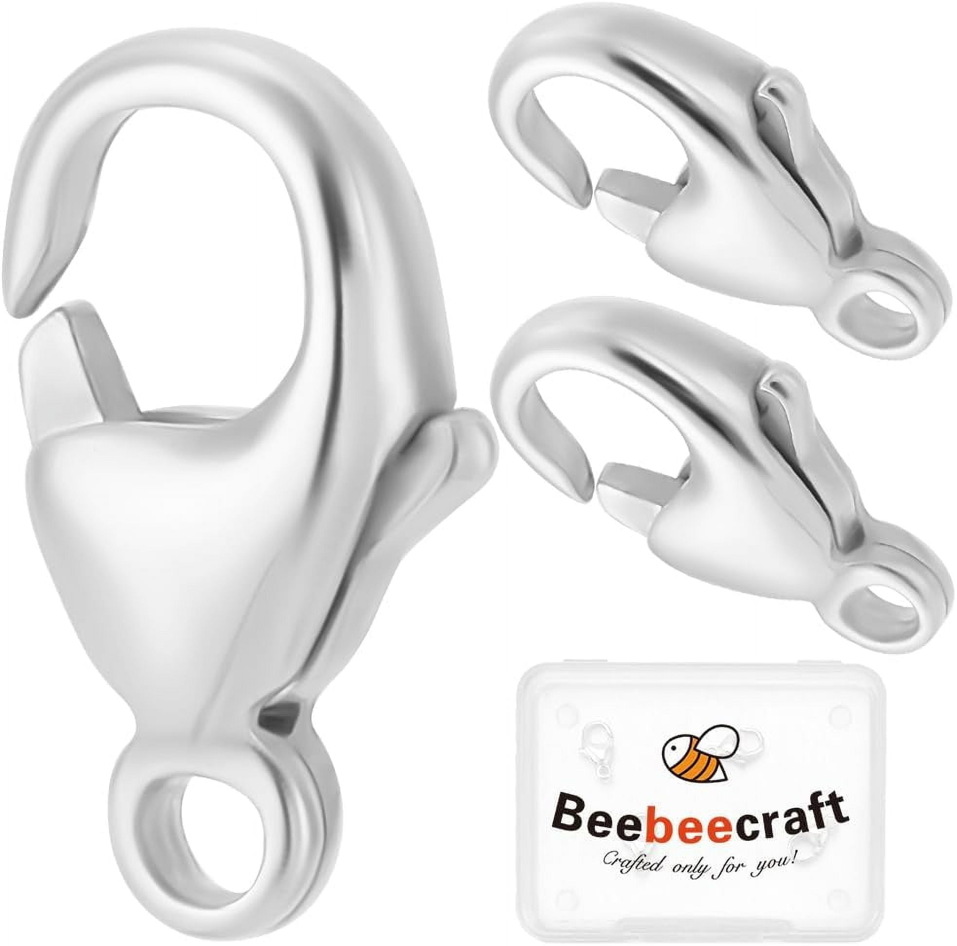 1 Box 5Pcs 925 Sterling Silver Lobster Claw Clasps with Silver Polishing Cloth Jewelry Connector ...