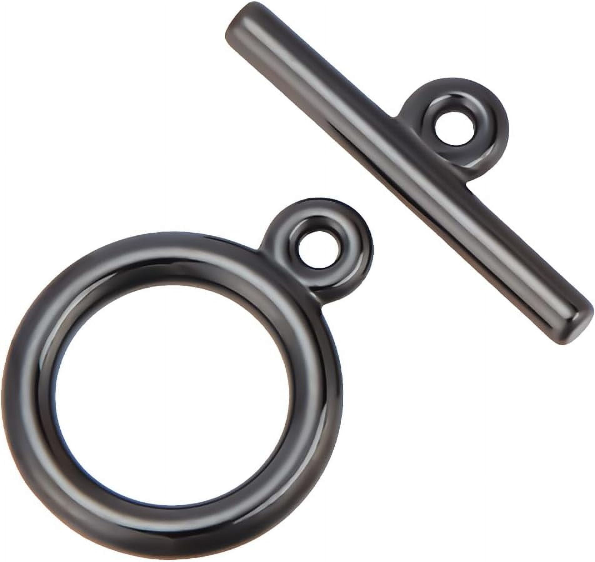 1 Box 5Pcs Toggle Clasps Bulk Black Zirconia Ceramic T Bar OT Closures ...