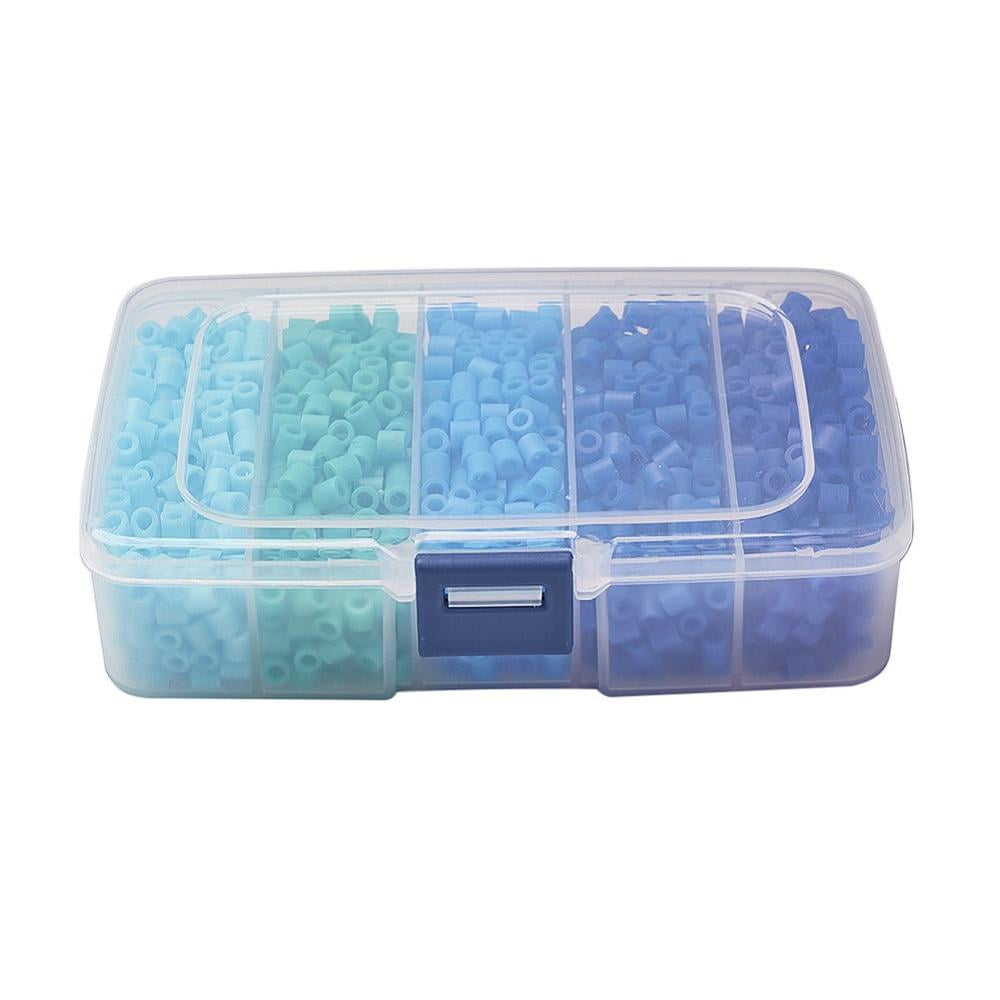 1 Box 5mm PE DIY Fuse Beads Refills for Tube Blue 5x5mm Hole: 3mm about ...