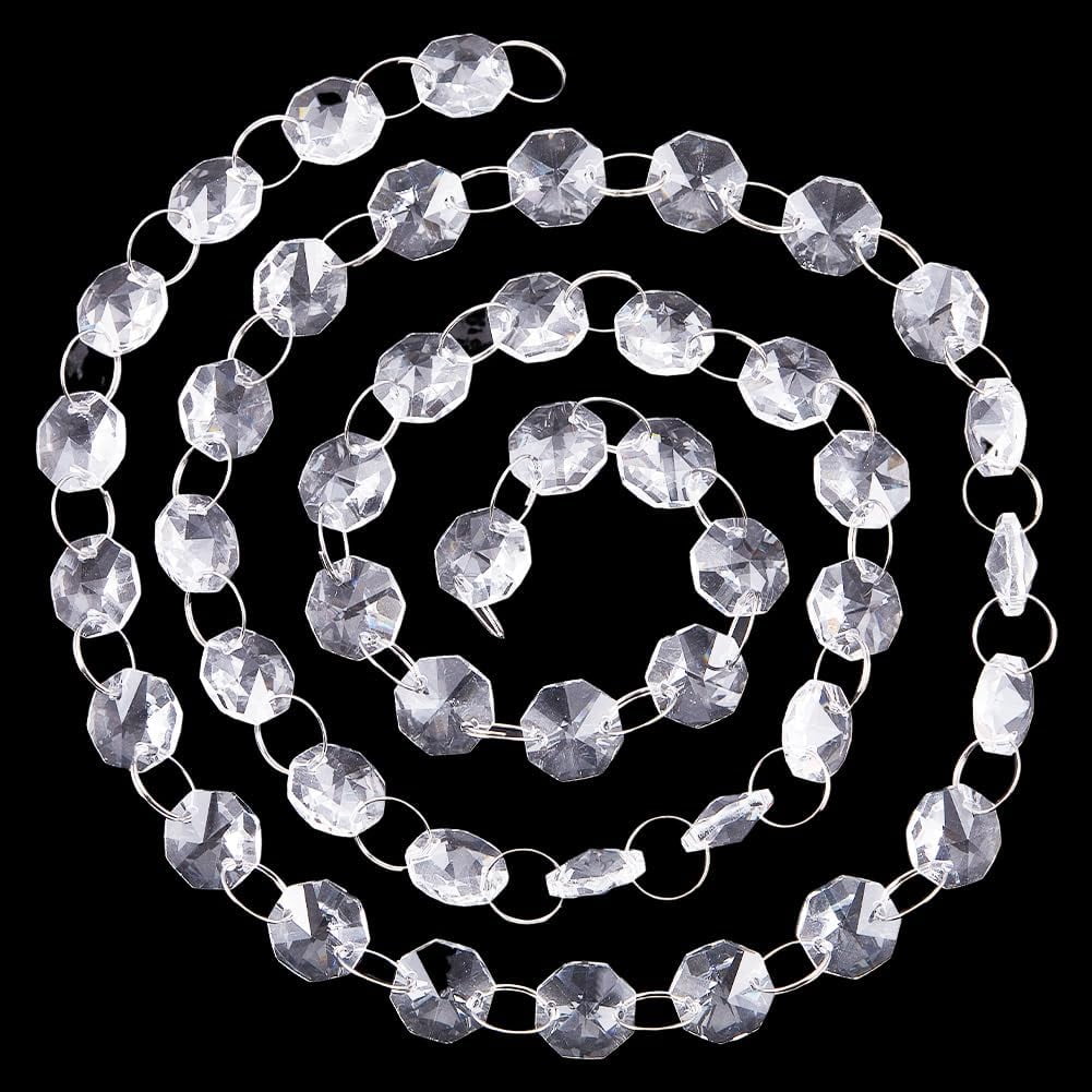 1 Box 6.56 Feet Beads Garland Strand Hanging Beads Strings 14mm Faceted ...