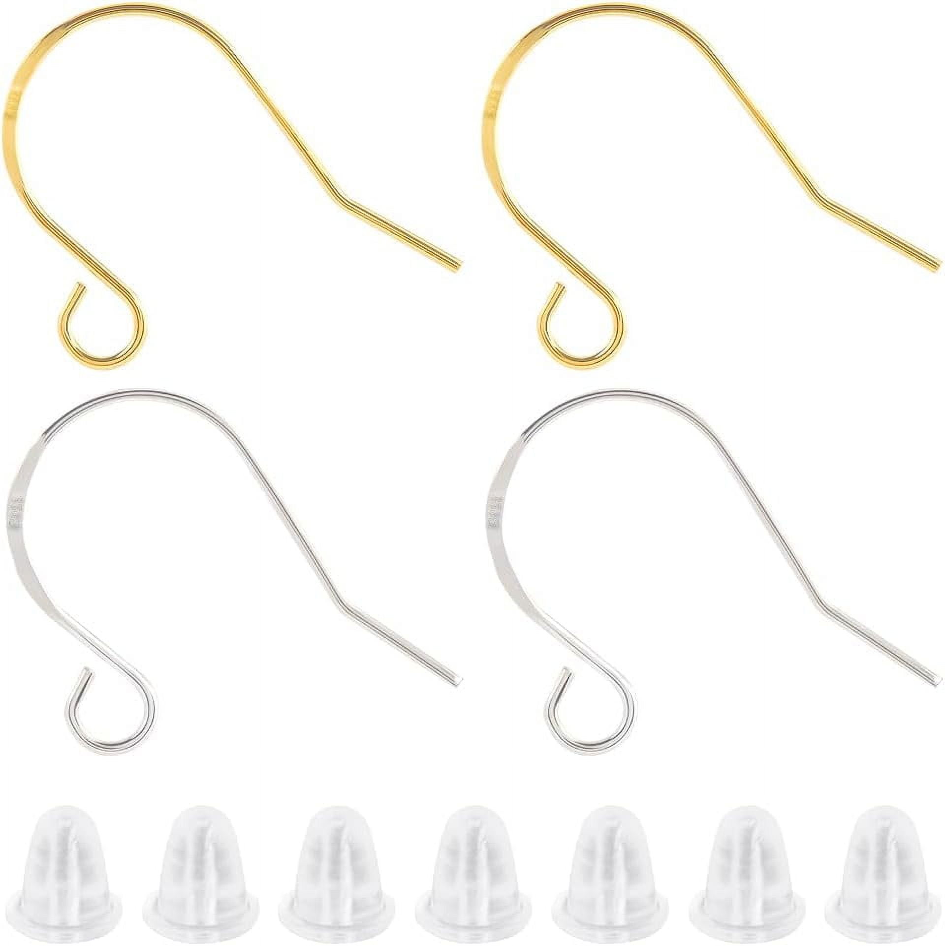 1 Box 6 Pairs Earring Hooks with Loop 18K Gold Plated & 925 Sterling ...