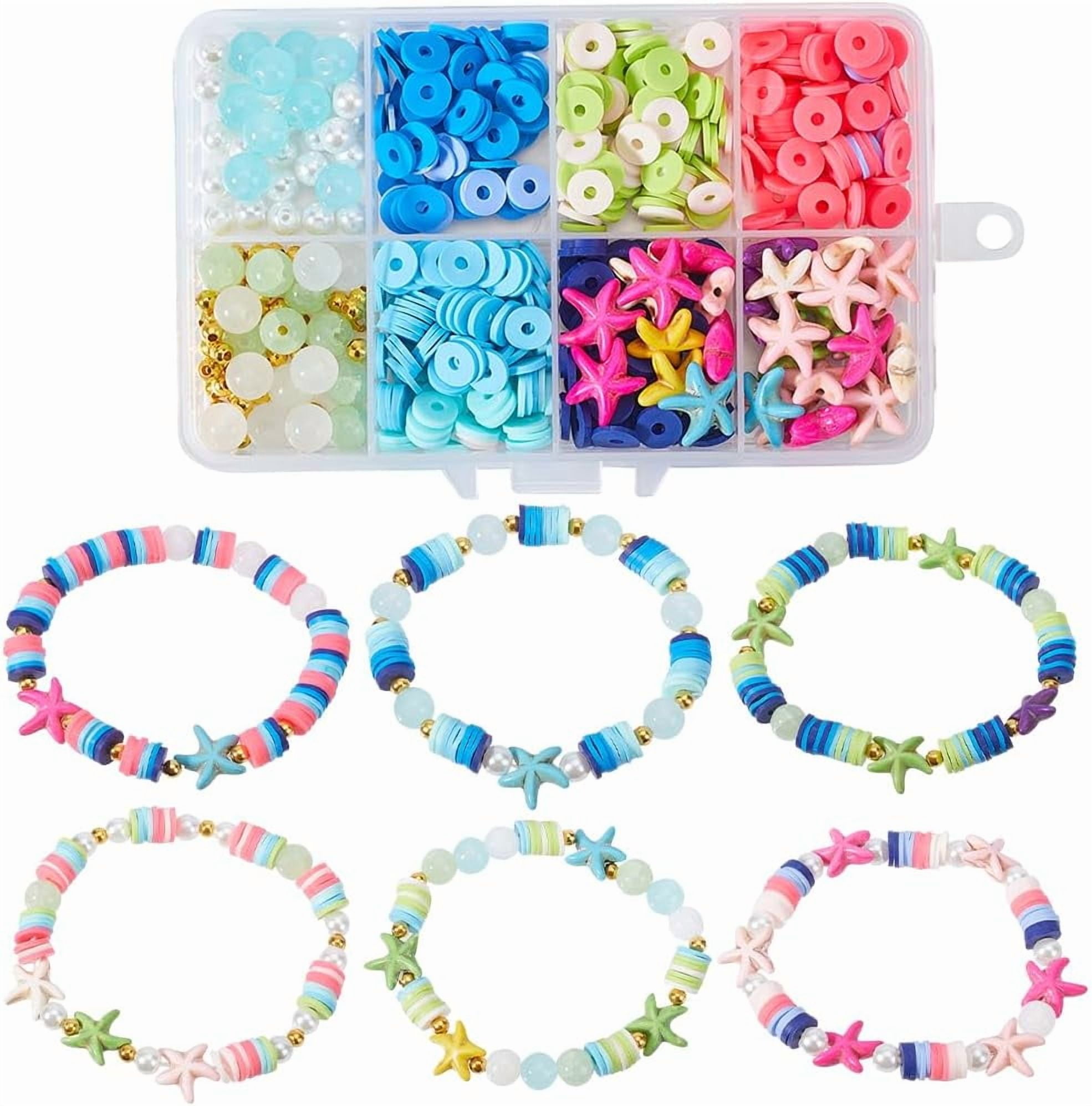 1 Box 6 Sets Clay Bracelet Making Kit Starfish Beads Bulk Polymer Clay ...