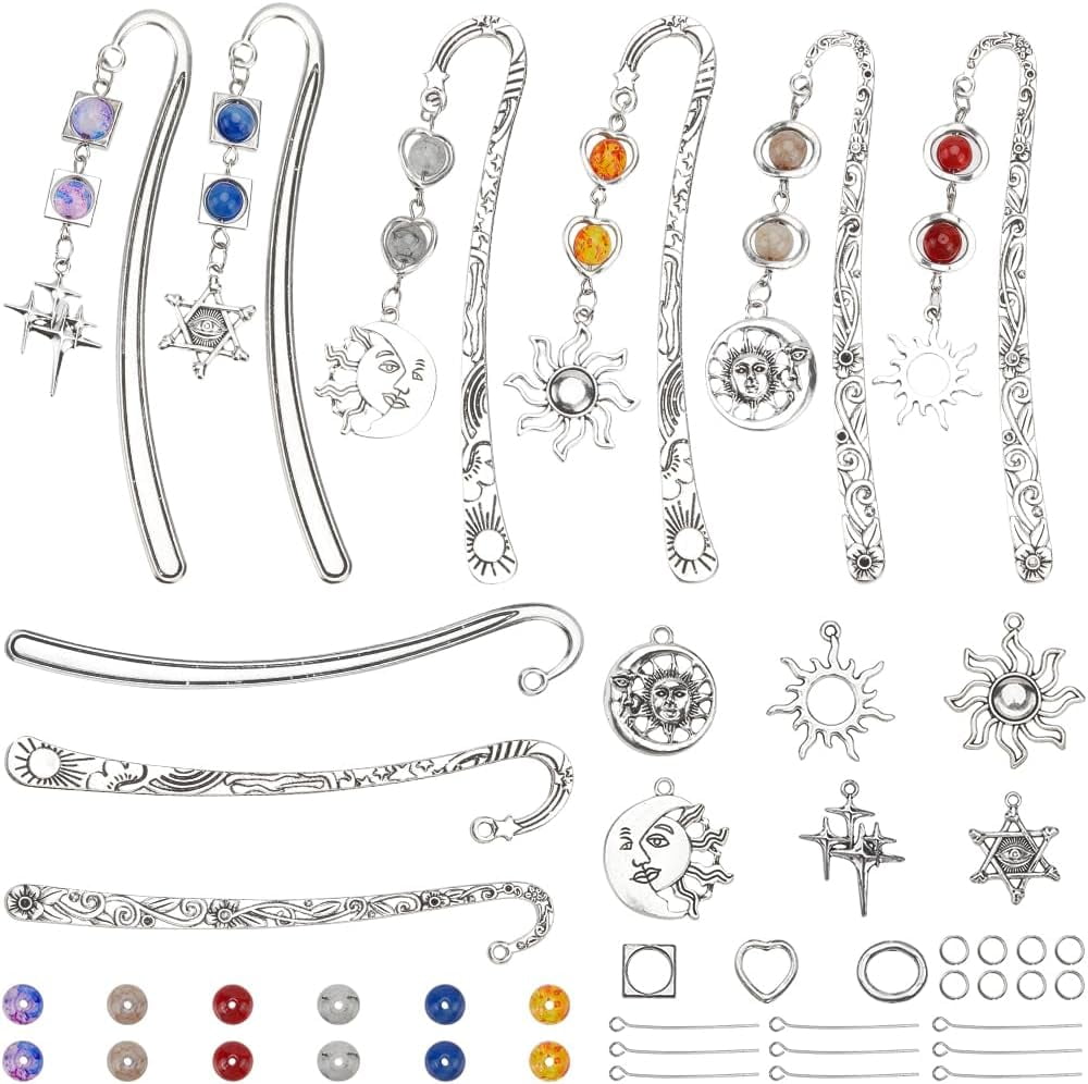 1 Box 6 Sets DIY Metal Bookmark Kit Bookmarks Making Kit Fantasy Alloy ...